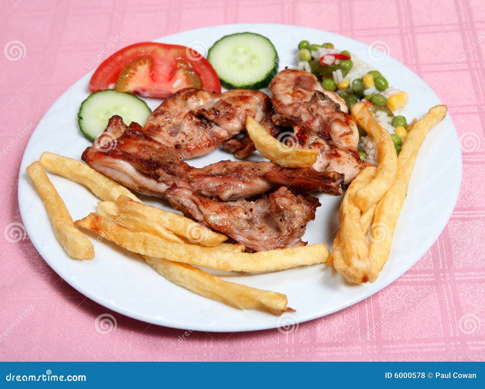 Greek Taverna Grilled Rabbit Stock Photo - Image of entree, greek: 6000578