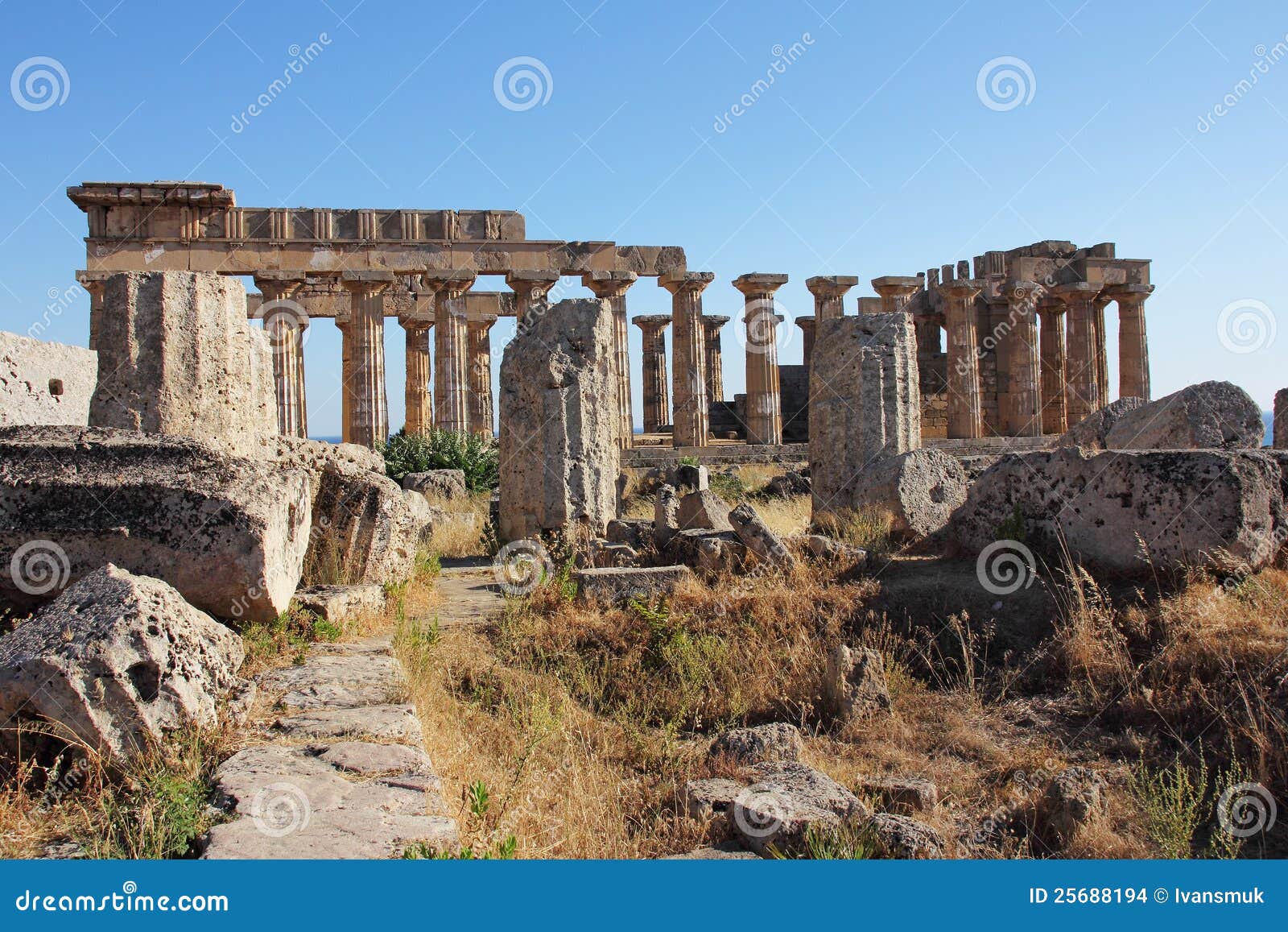 Greek temple stock photo. Image of grand, capital, mediterranean - 25688194