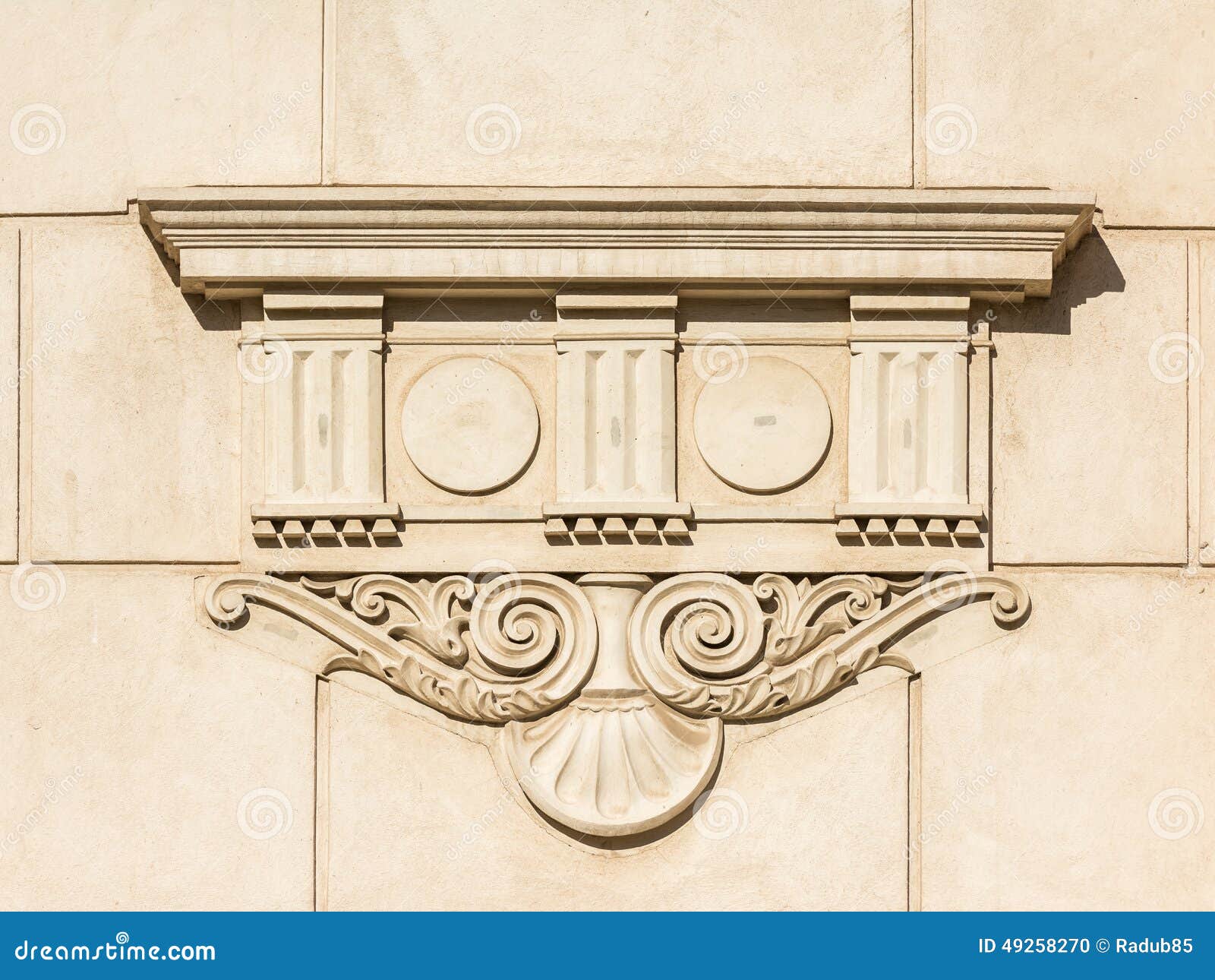 Greek Temple Bas Relief stock photo. Image of detail - 49258270