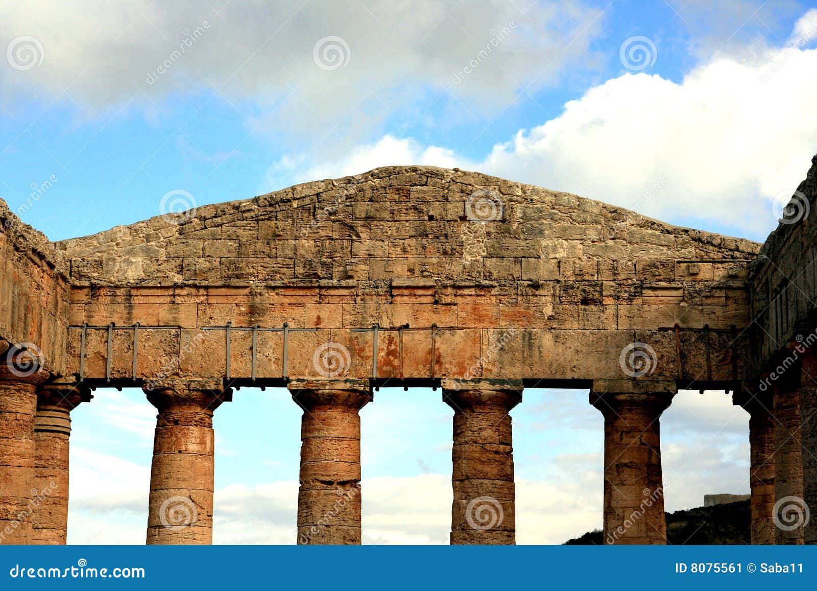 Greek Temple Columns, Sicily Stock Image - Image of columns, religion ...