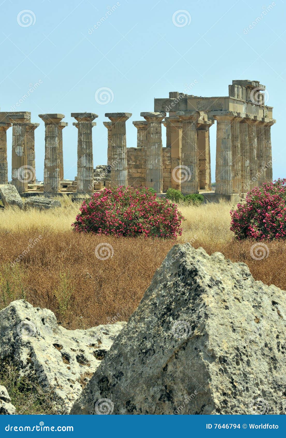 Greek Temple Remains at Selinunte Stock Photo - Image of sunny, italy ...