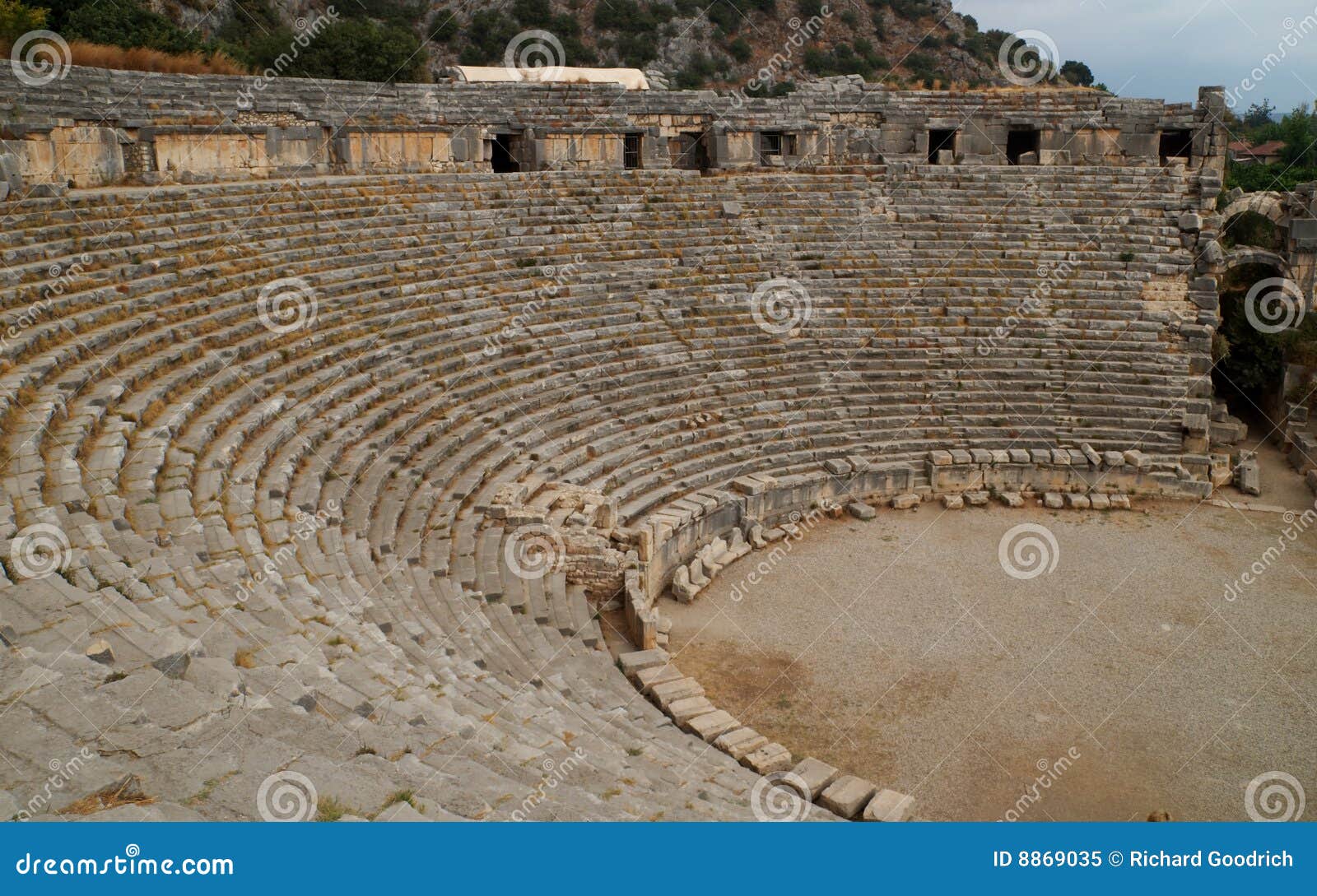 Greek Theater, Myra, Turkey Stock Image - Image of amphitheater ...