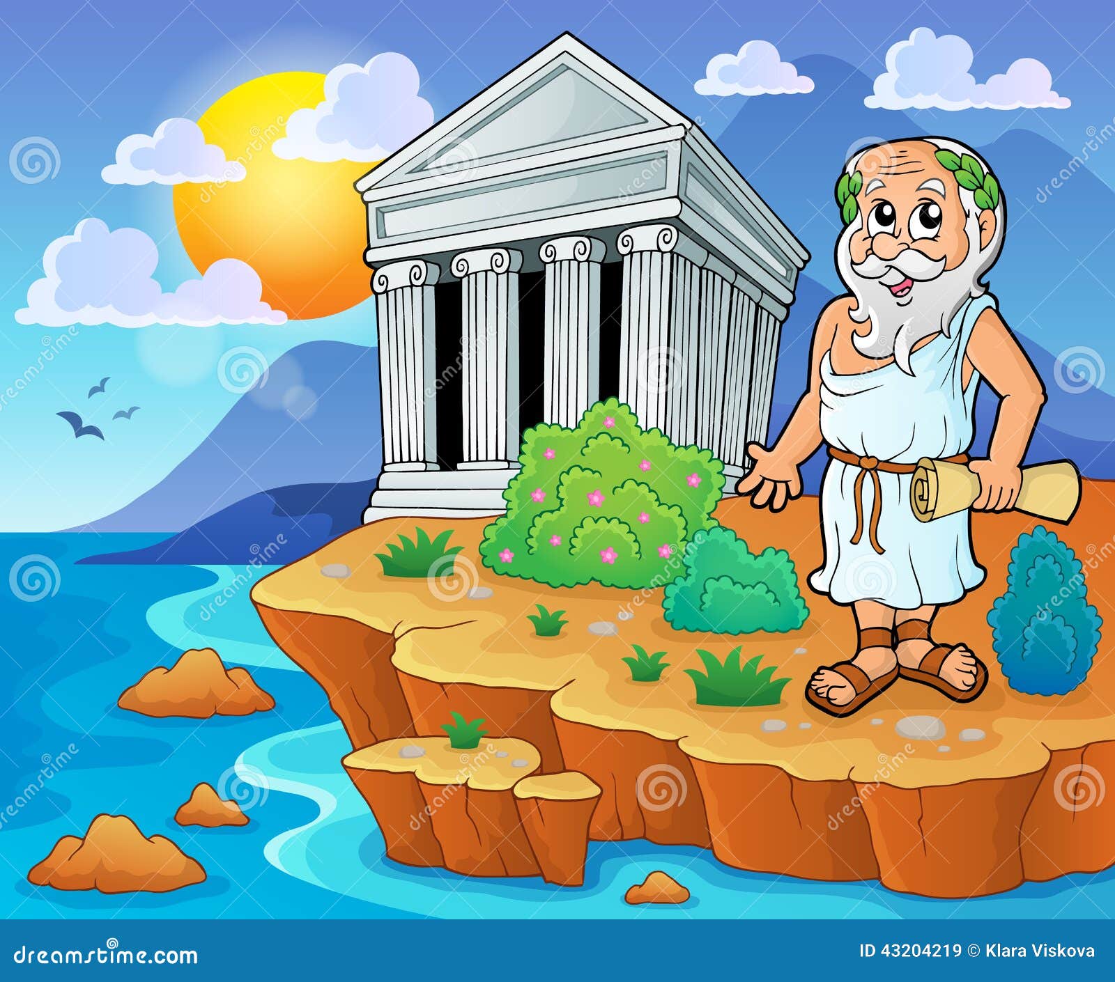 Greek theme image 2 stock vector. Illustration of culture - 43204219