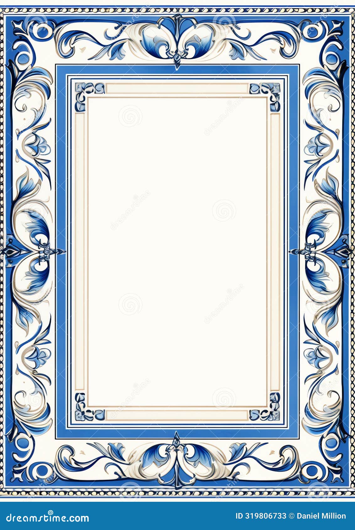 Greek Tile Frame Border On White Background Royalty-Free Stock Image ...