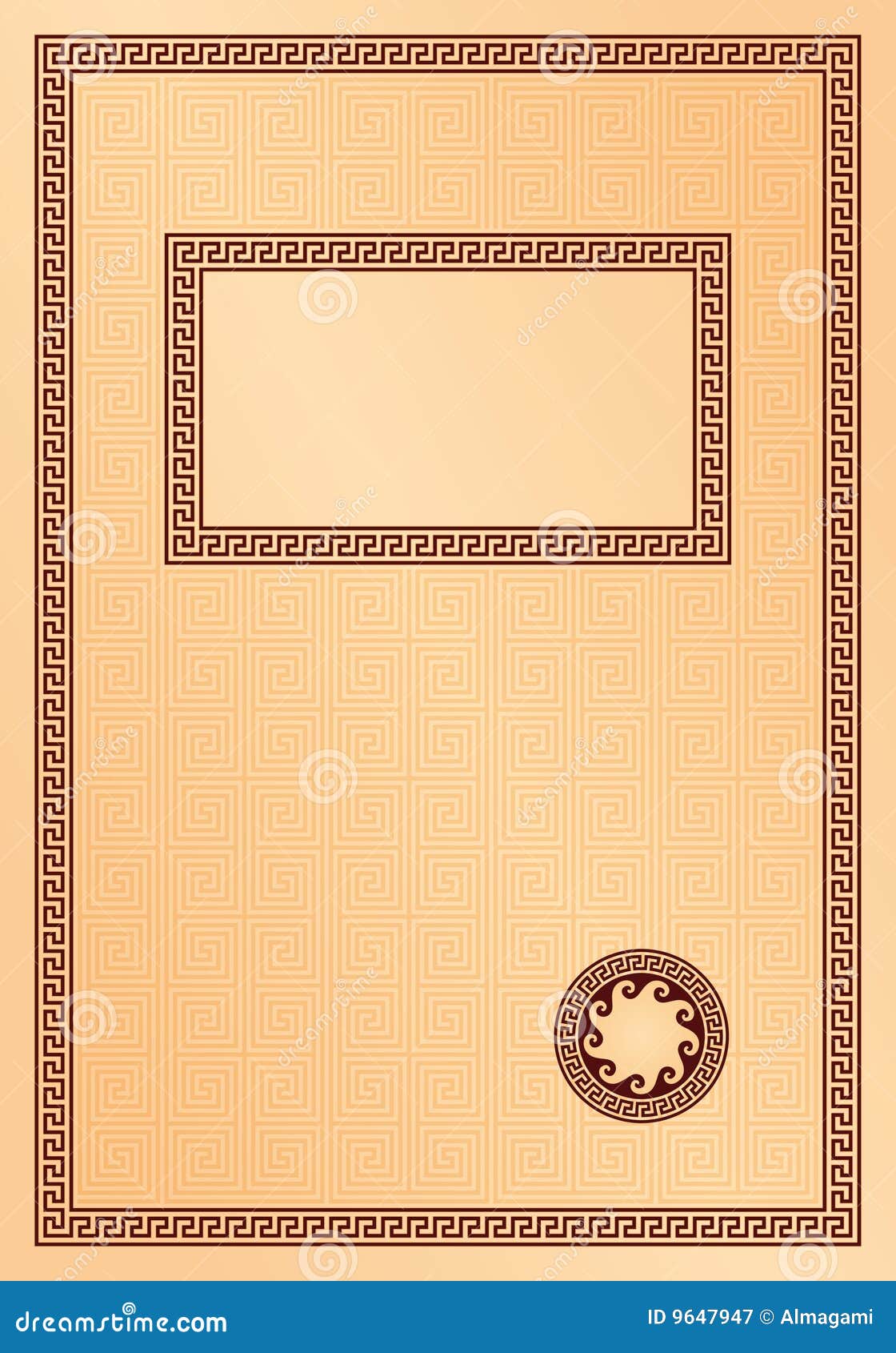 Greek title page stock vector. Illustration of menu, brochure - 9647947