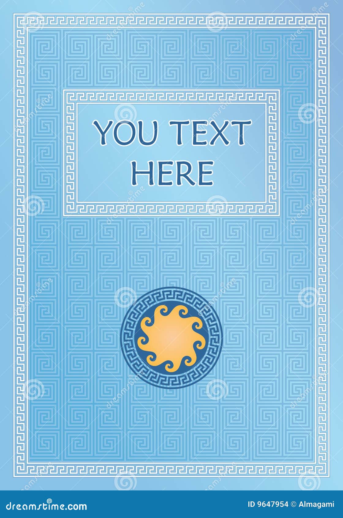 Greek title page stock vector. Illustration of empty, document - 9647954