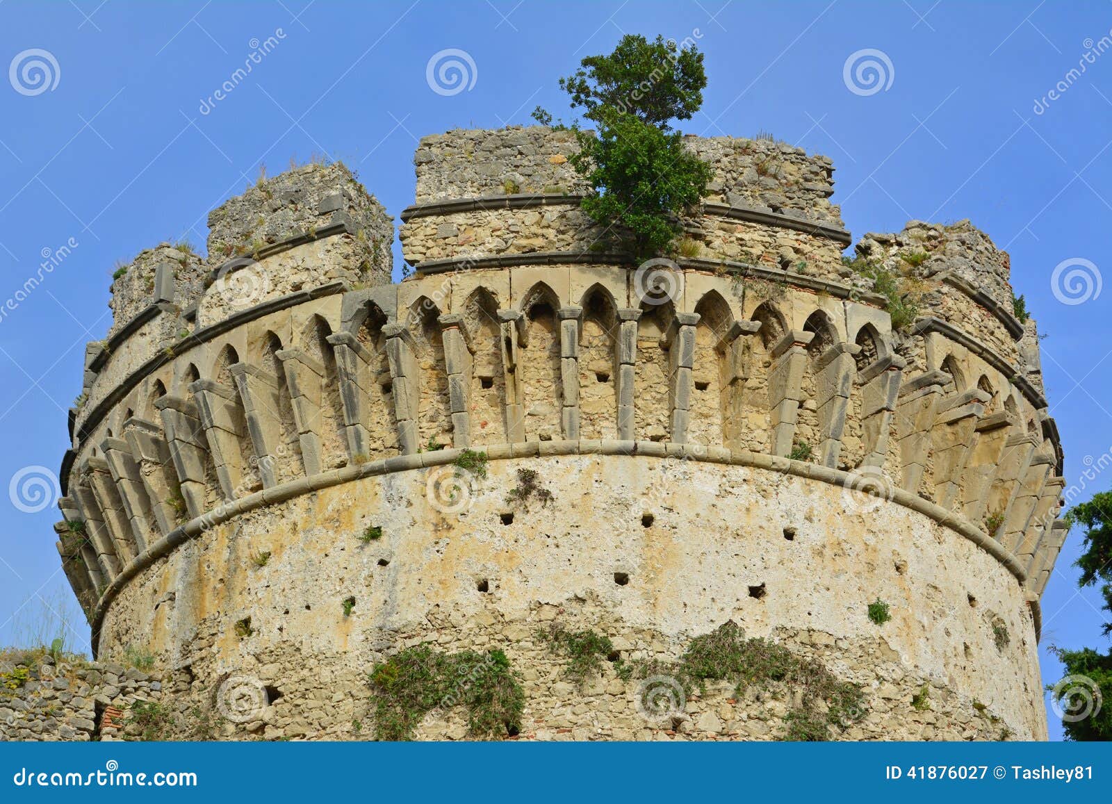 Greek tower stock image. Image of abandoned, bricks, tower - 41876027