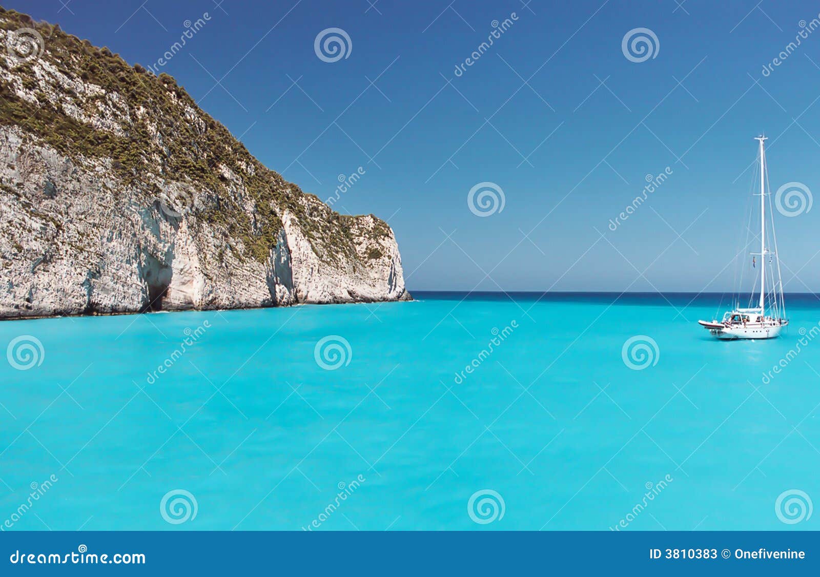 Greek Turquoise Bay stock image. Image of adventure, clear - 3810383