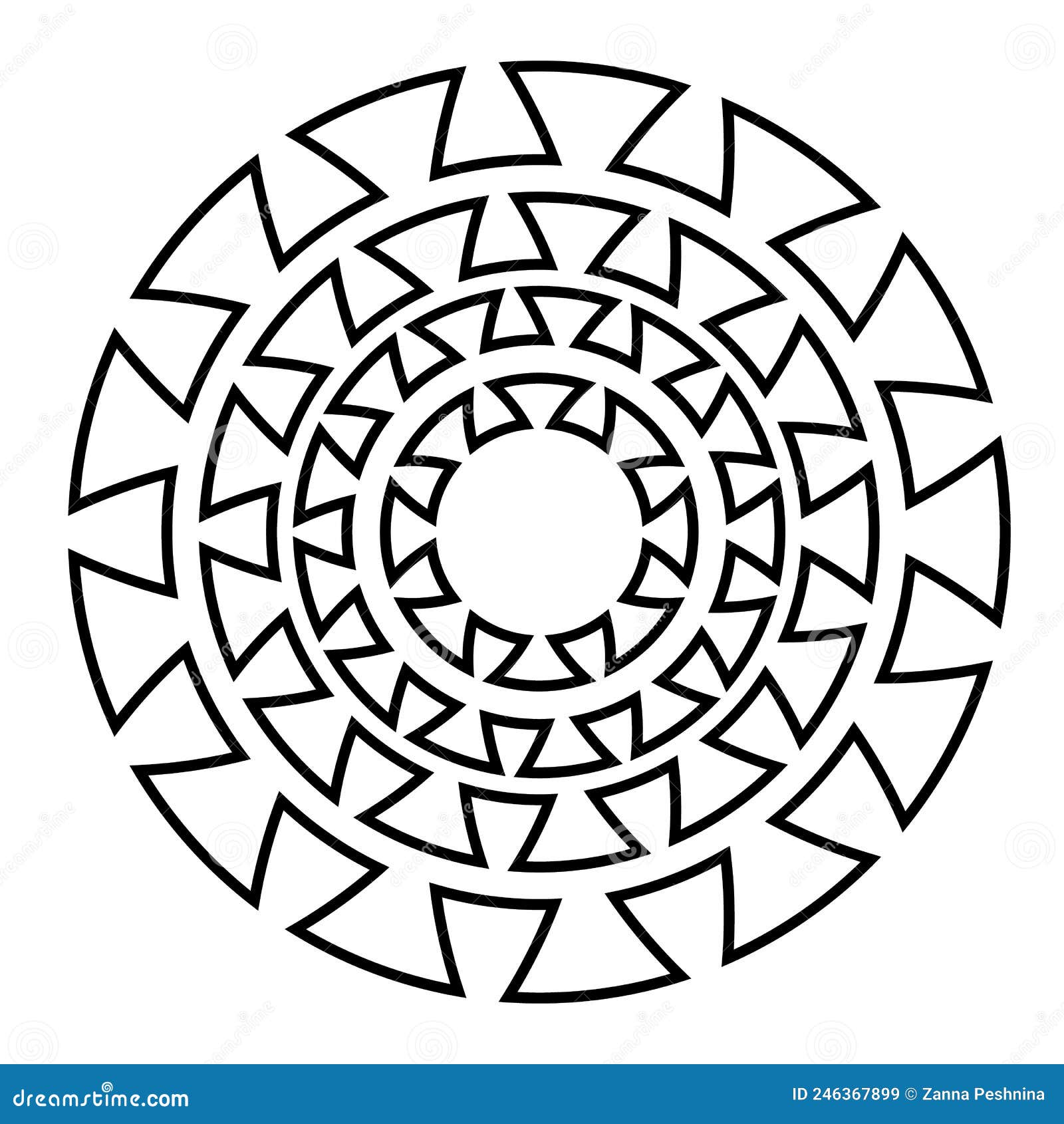 Greek Vector Ancient Vase Mandala Design with Key Pattern, Geometric ...