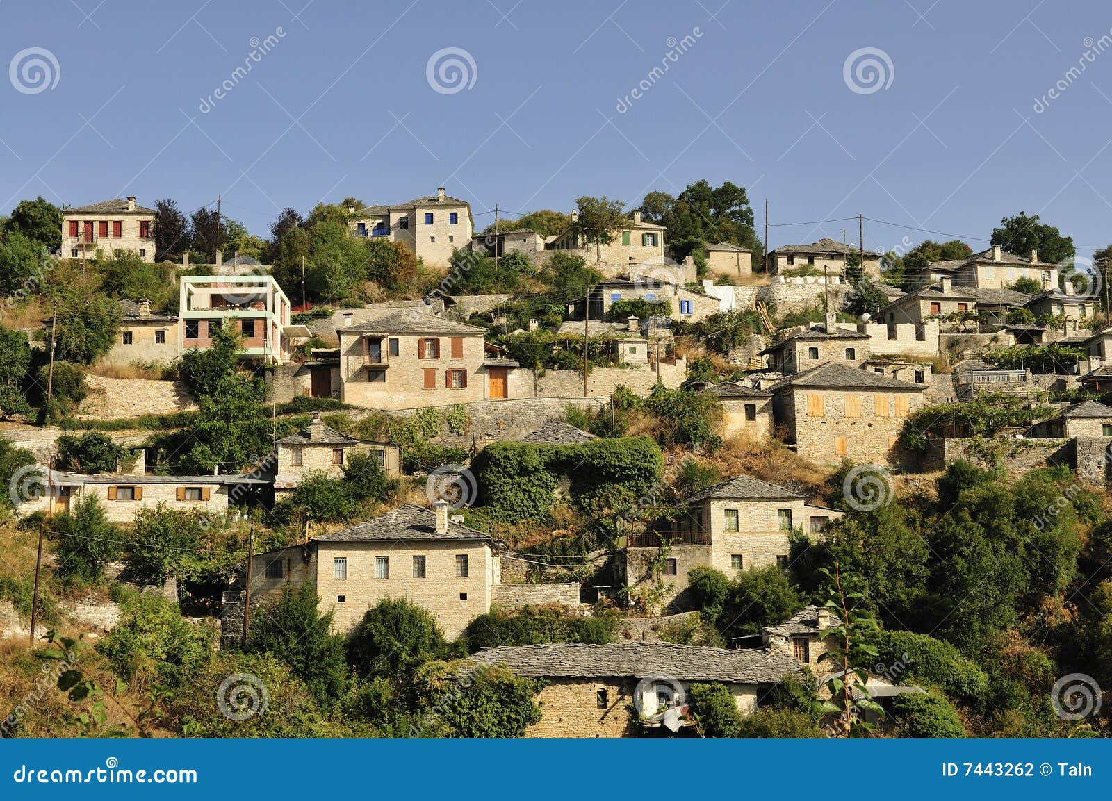 Greek village stock photo. Image of scene, traditional - 7443262