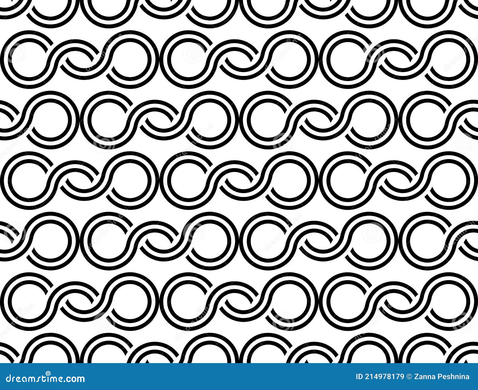 Greek Waves Seamless Vector Pattern or Braided Chain Ornament. Stock ...