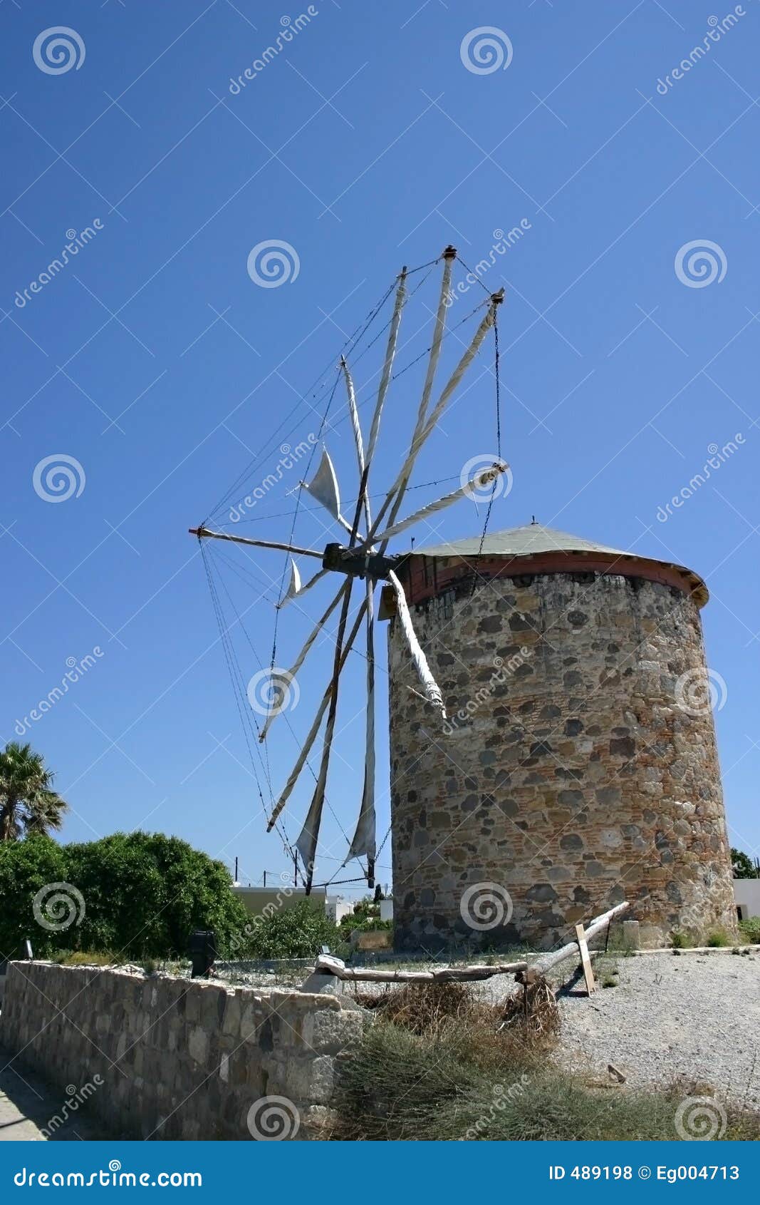 Greek Wind Mill stock photo. Image of greece, holiday, farmland - 489198