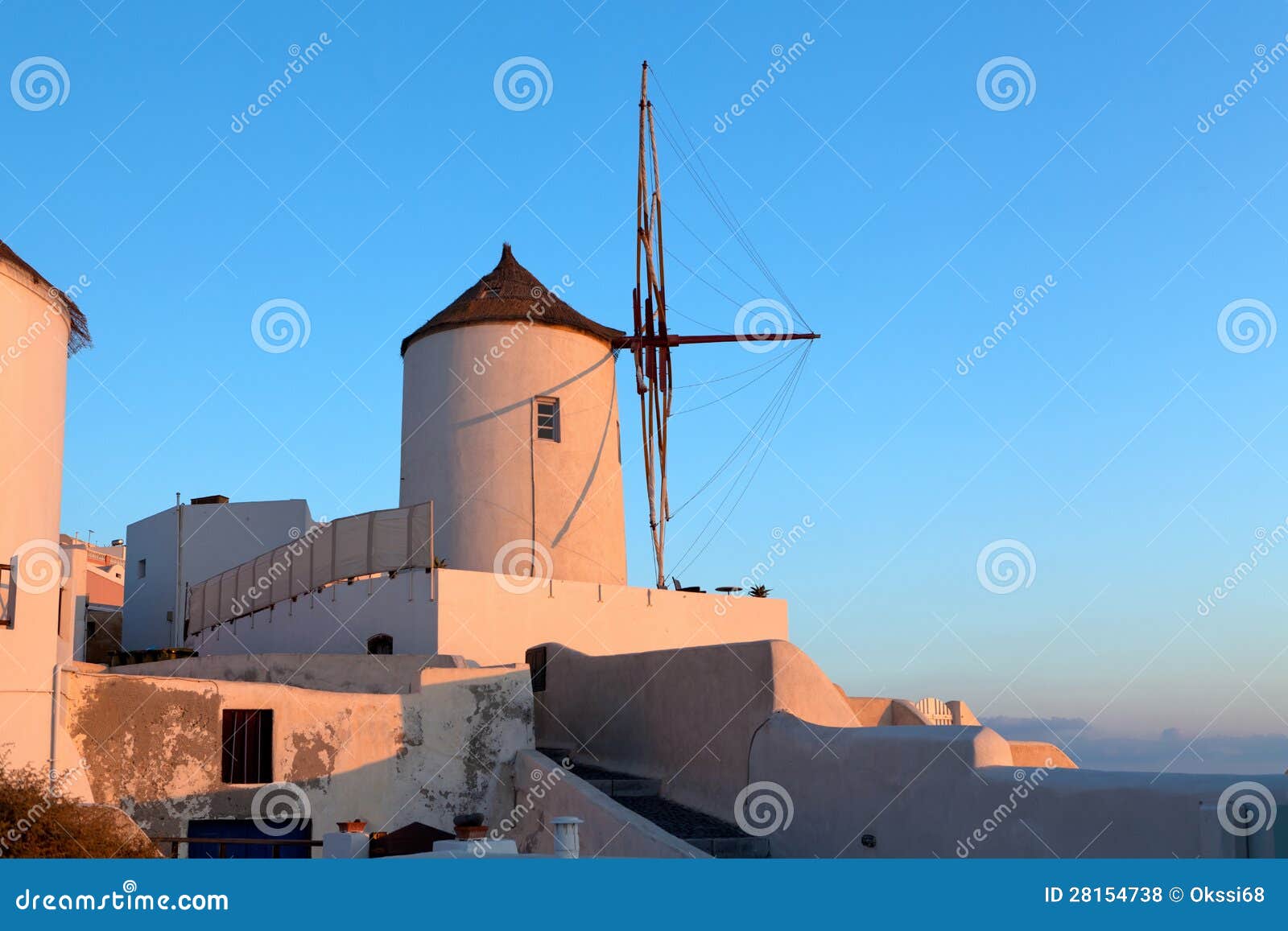 Greek windmill stock photo. Image of travel, cyclades - 28154738