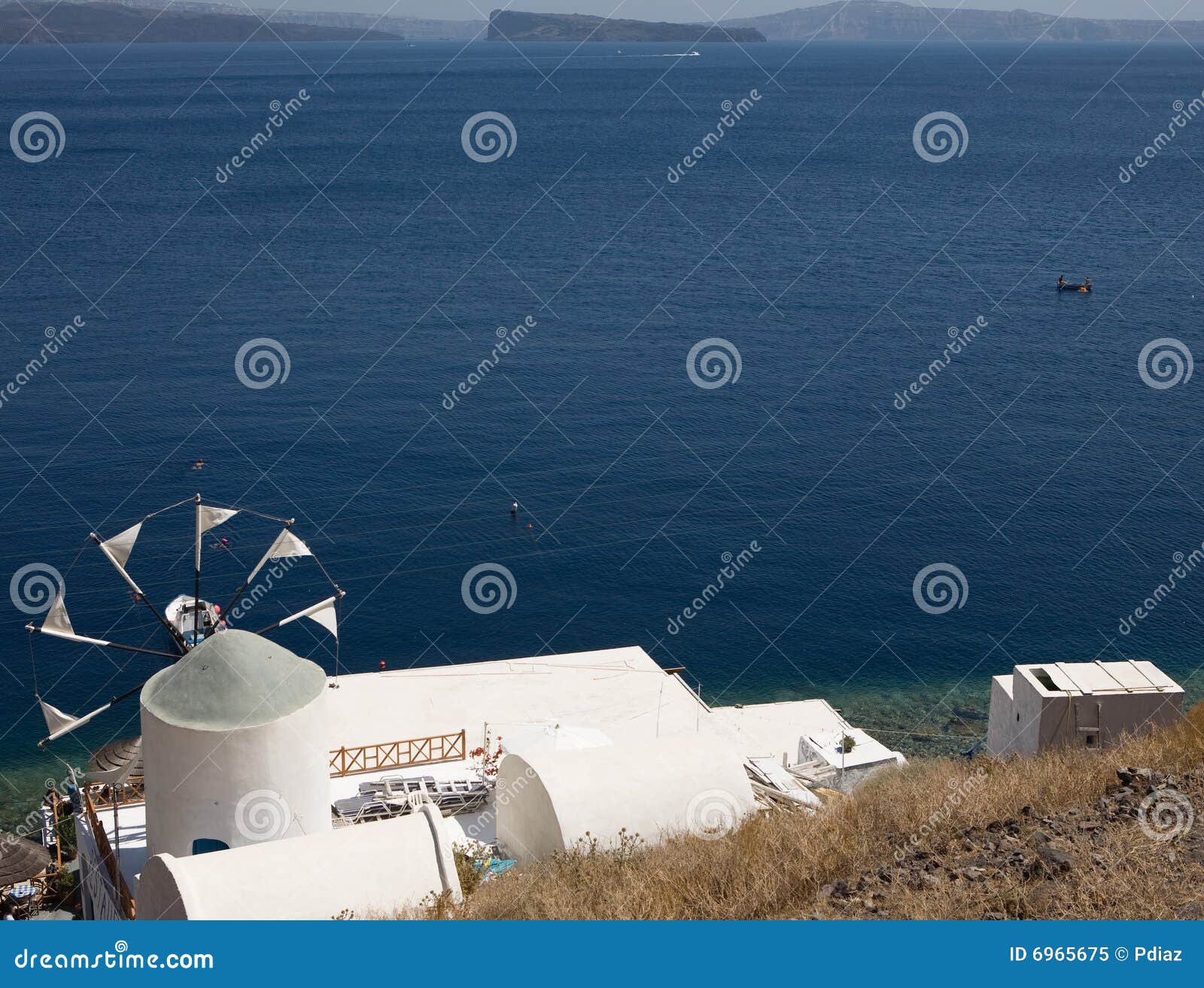 Greek Windmill stock image. Image of beach, holidays, greece - 6965675