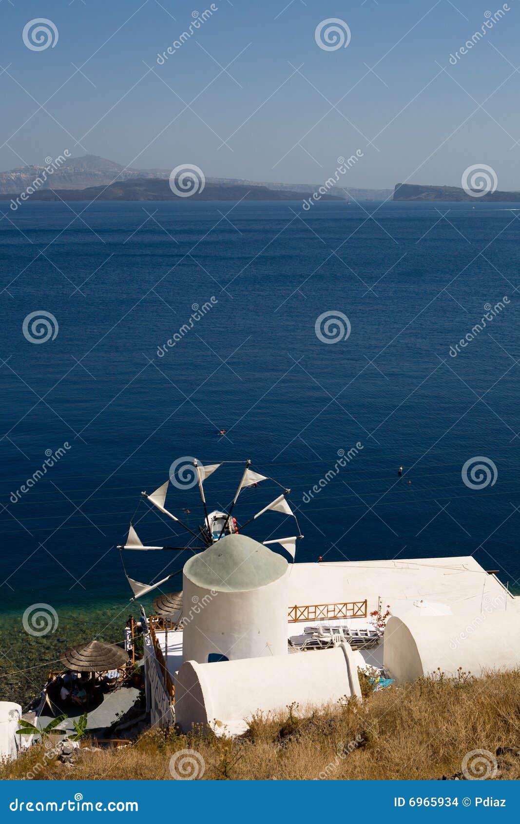Greek Windmill At Shodoshima Island Olive Park In Kagawa, Japan Royalty ...