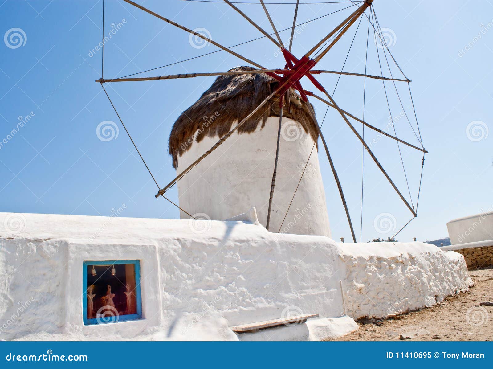 Greek Windmills at Mykanos stock image. Image of mykanos - 11410695