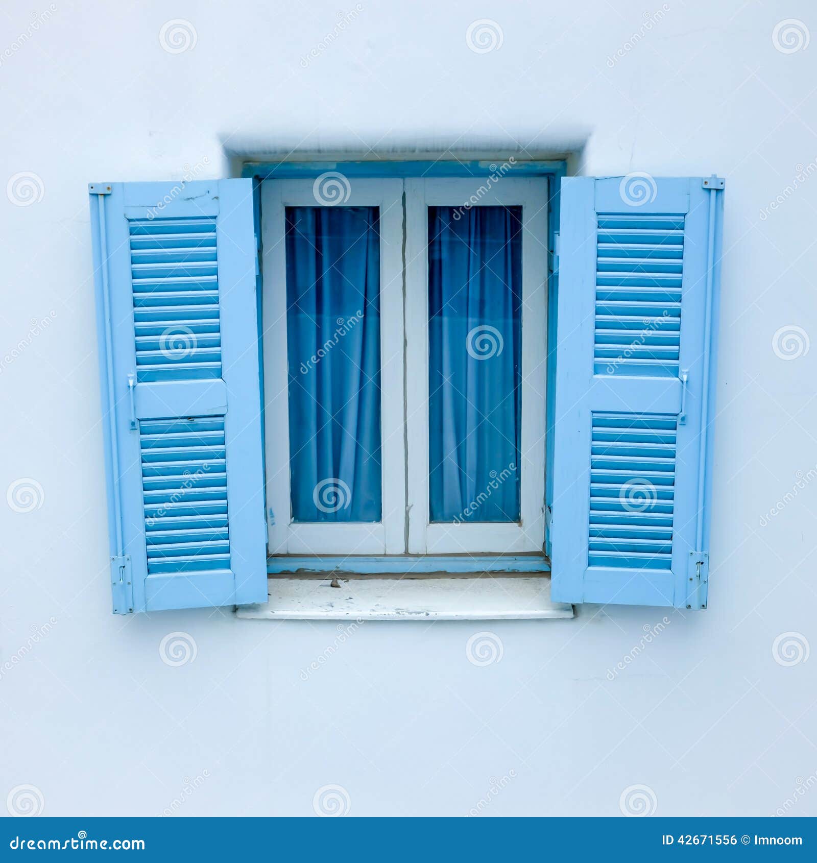 Greek Window stock photo. Image of windows, glass, wall - 42671556