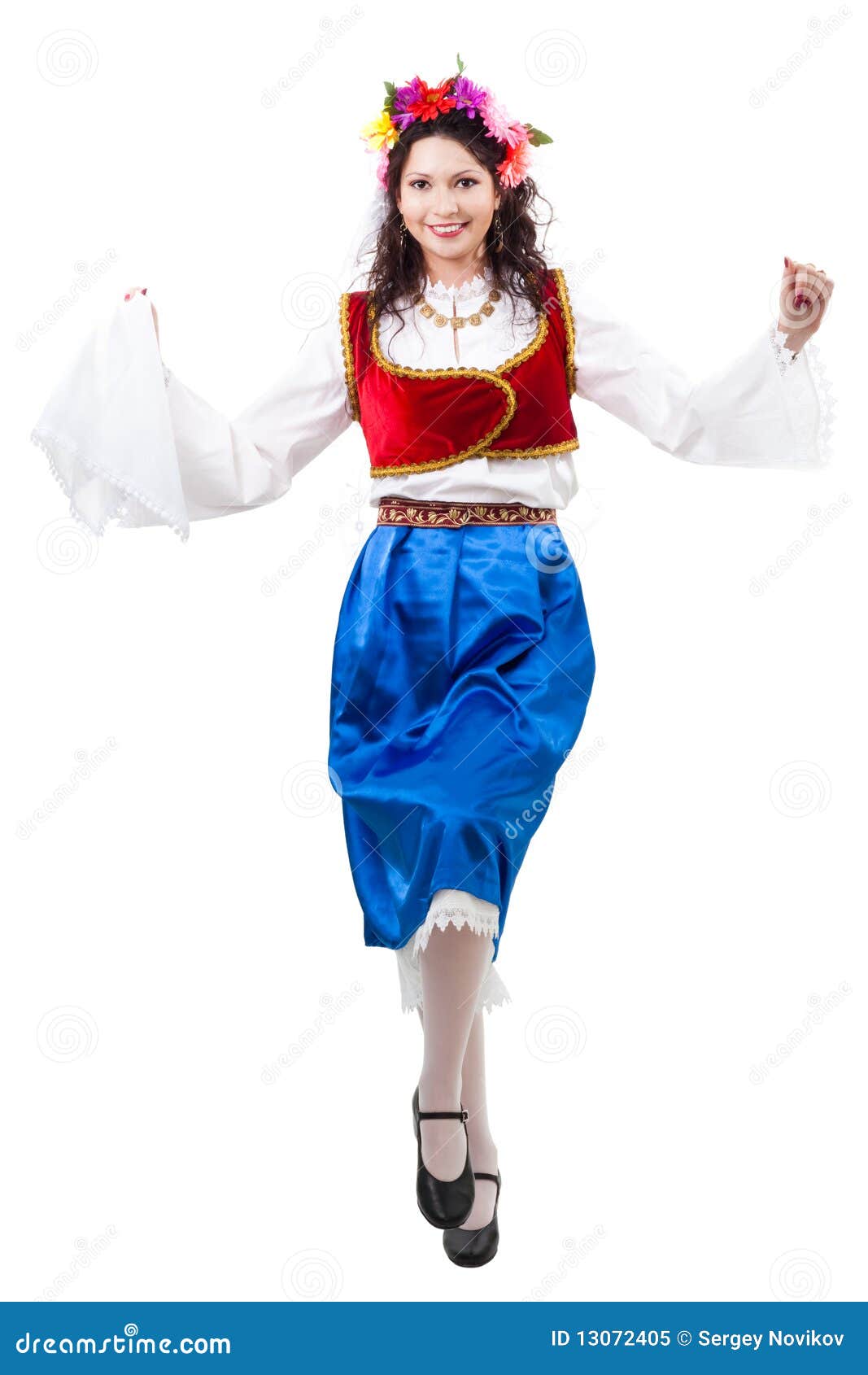 Greek woman squat dancing stock image. Image of long - 13072405