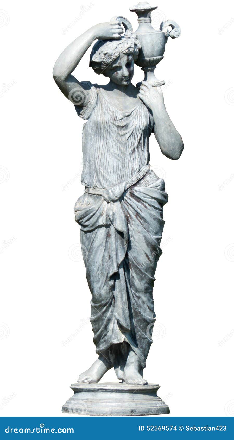 Statue Of Of The Greek God Poseidon On A Blue Sky Background Stock ...