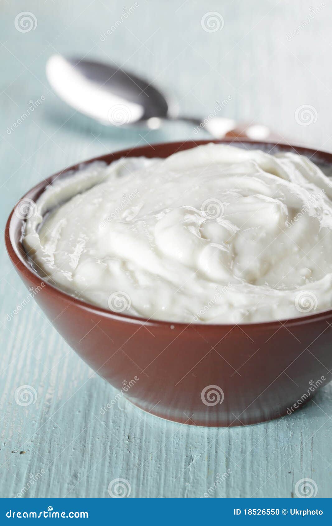 Greek yogurt stock photo. Image of brown, strained, nutrition - 18526550