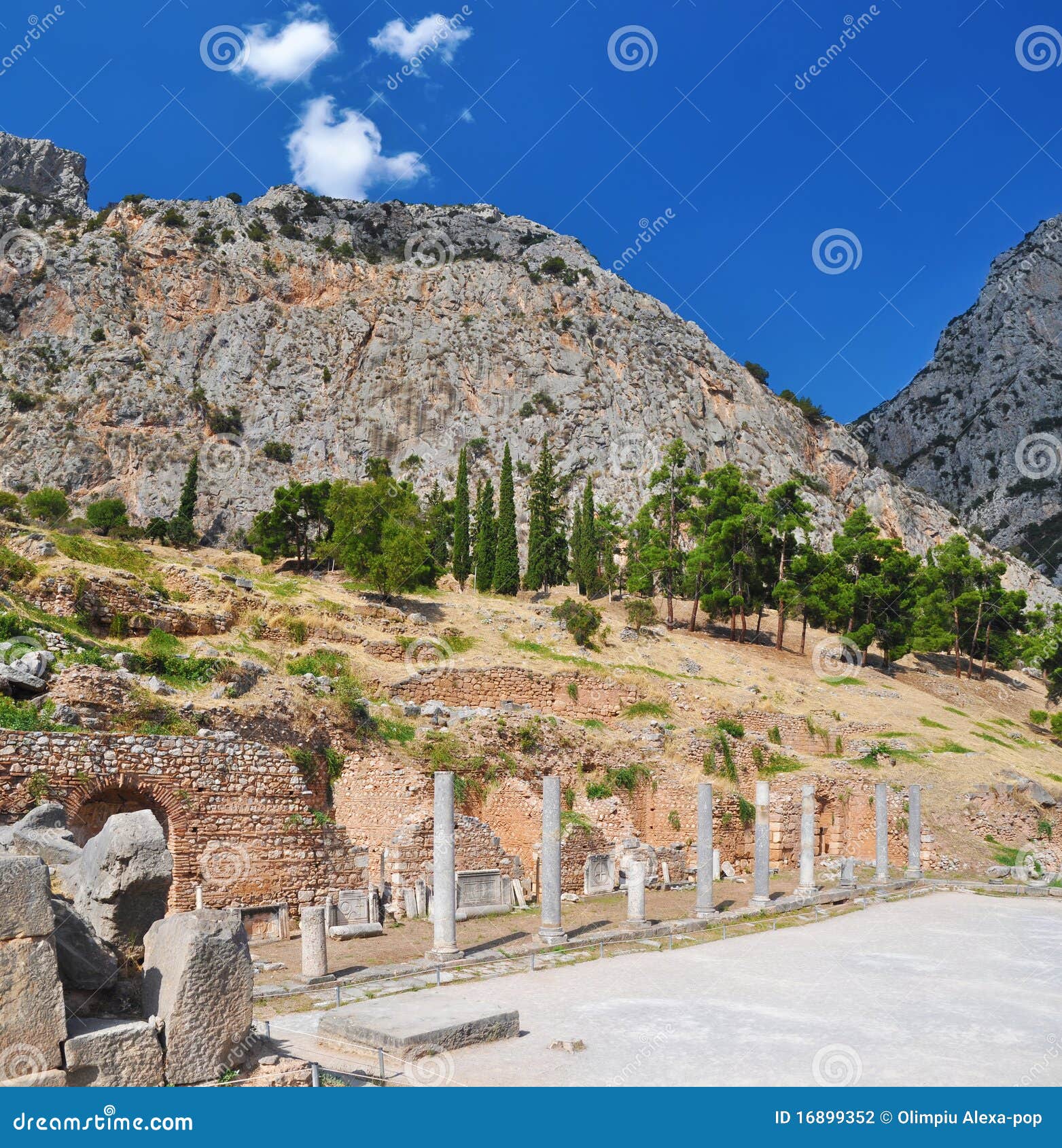 Greeks ruins at Delphi stock photo. Image of landscape - 16899352