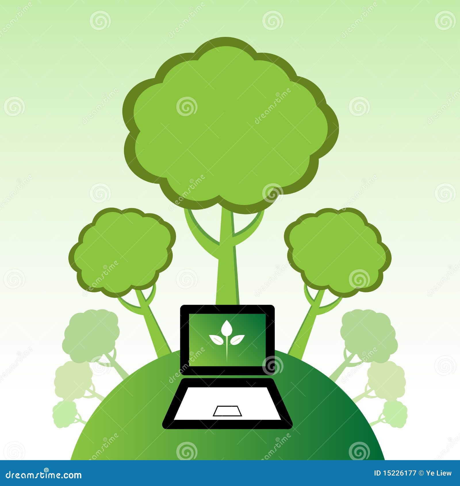 Green it stock vector. Illustration of energy, environment - 15226177