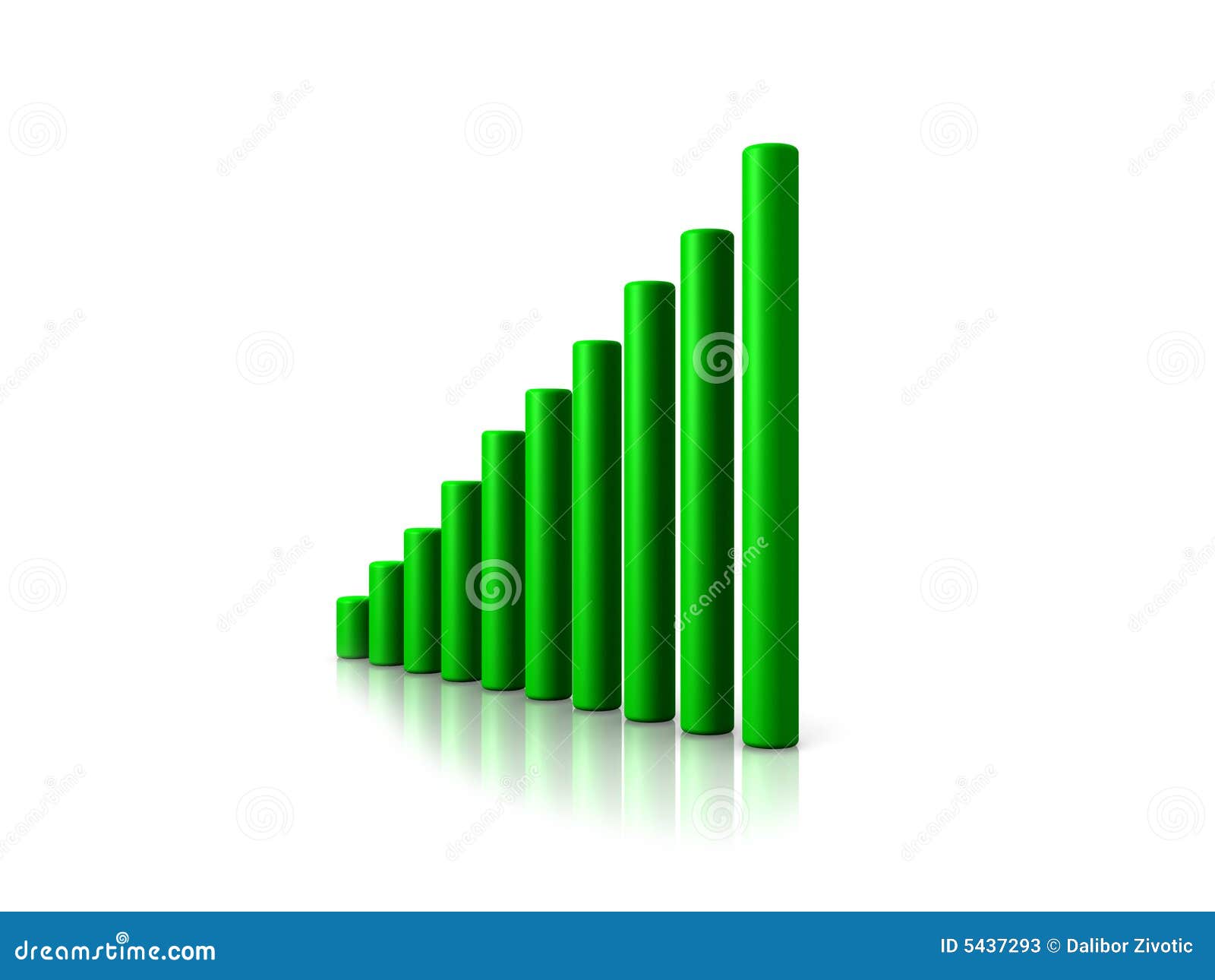 Green 3d chart stock illustration. Illustration of group - 5437293