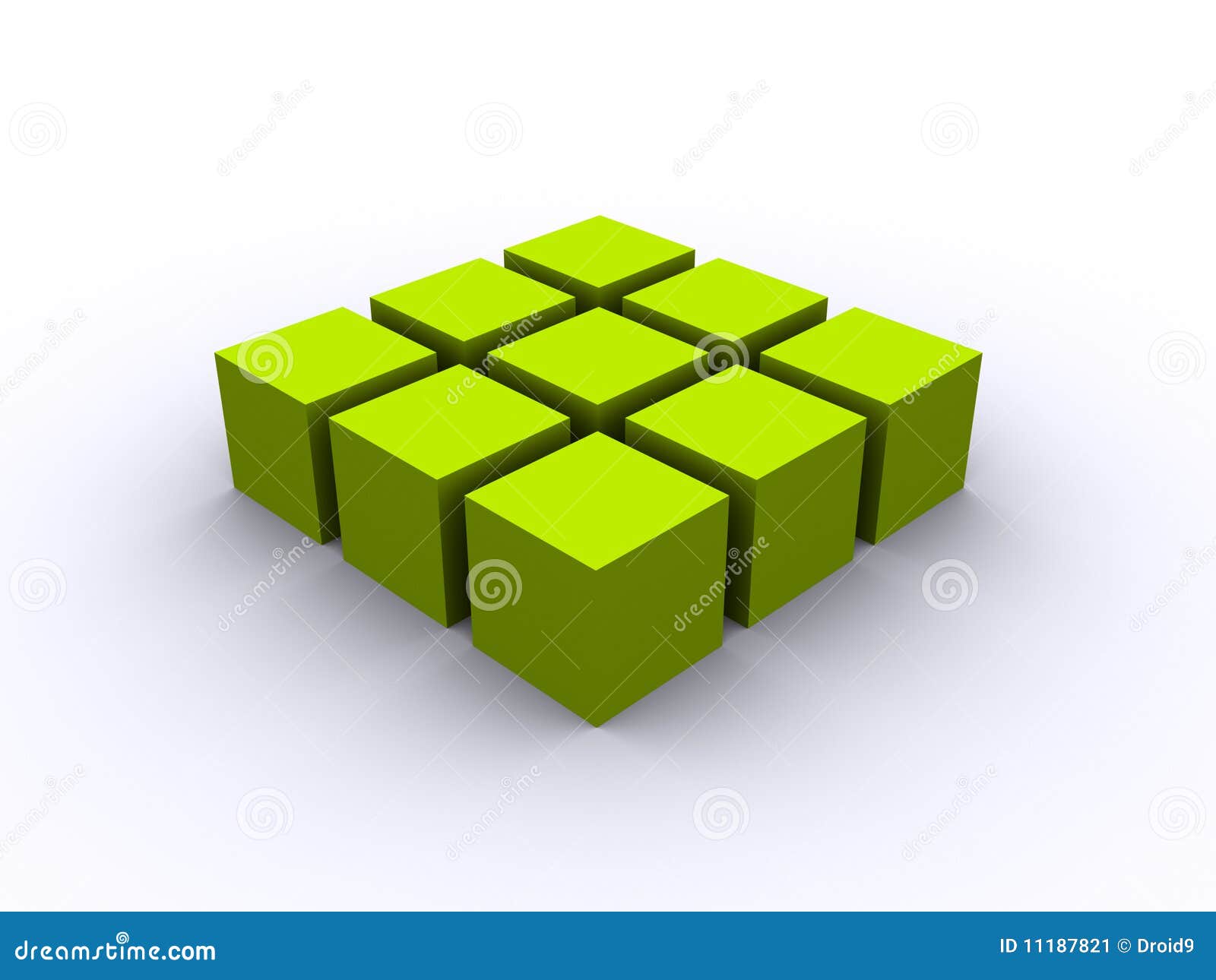 Green 3d cube square stock illustration. Illustration of dimensional ...