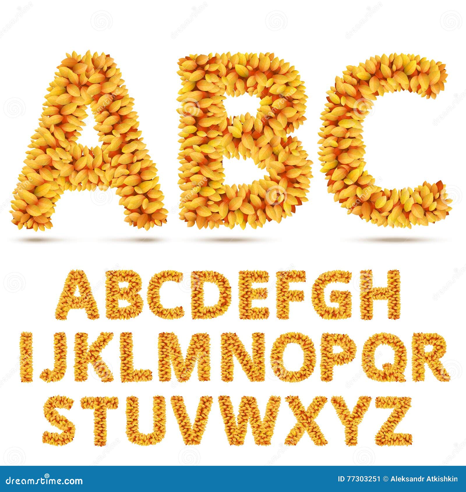 Green ABC stock vector. Illustration of floral, design - 77303251