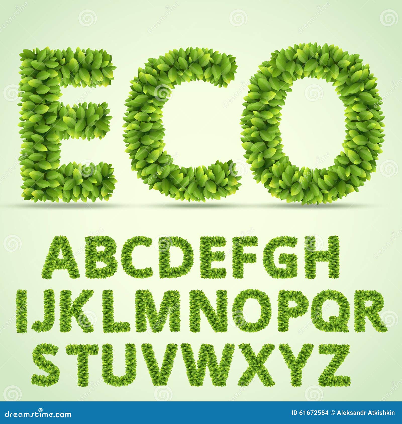 Green ABC stock vector. Illustration of healthy, abstract - 61672584