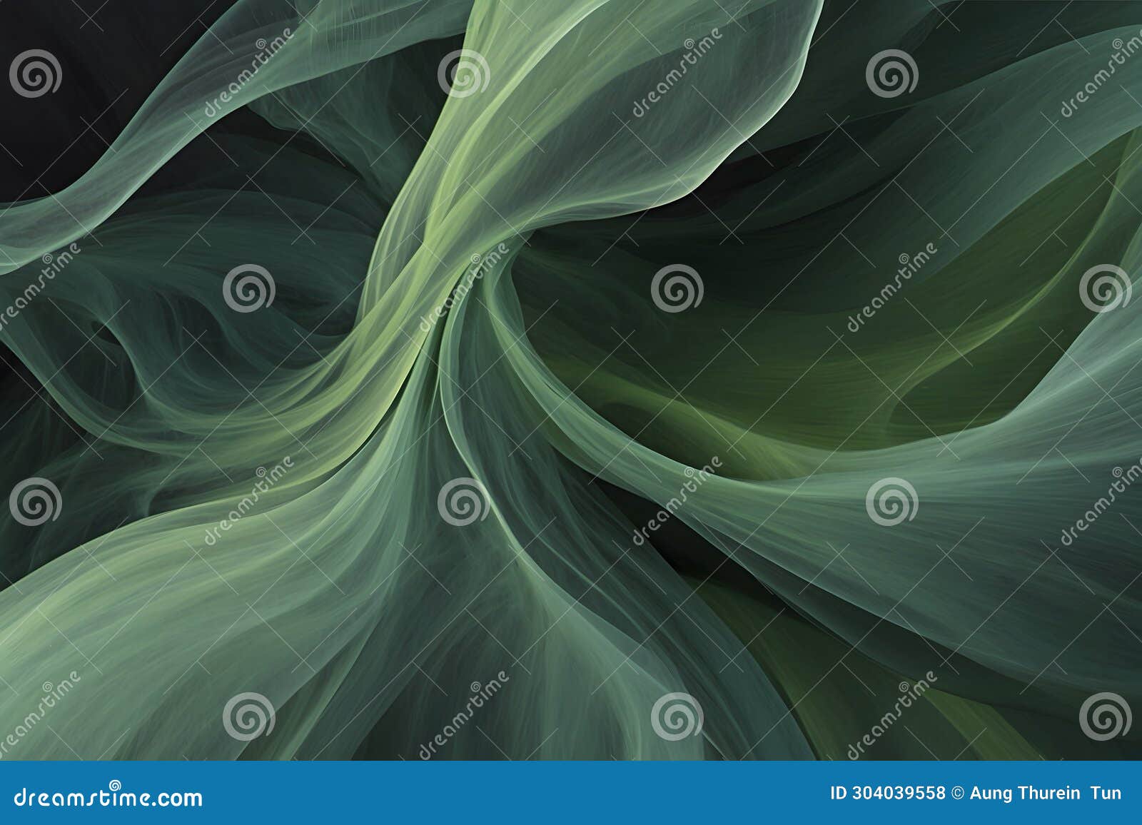 A Green Abstract Art with Isolated Background Stock Illustration ...