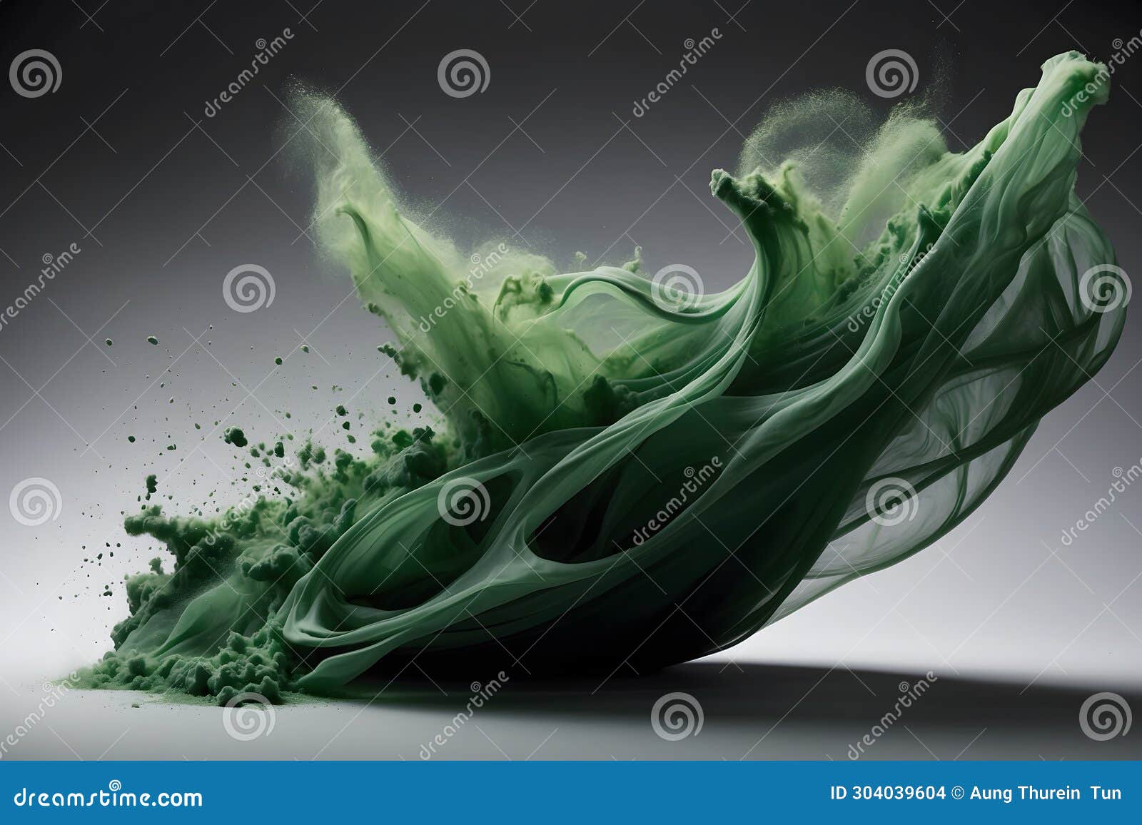 A Green Abstract Art with Isolated Background Stock Illustration ...