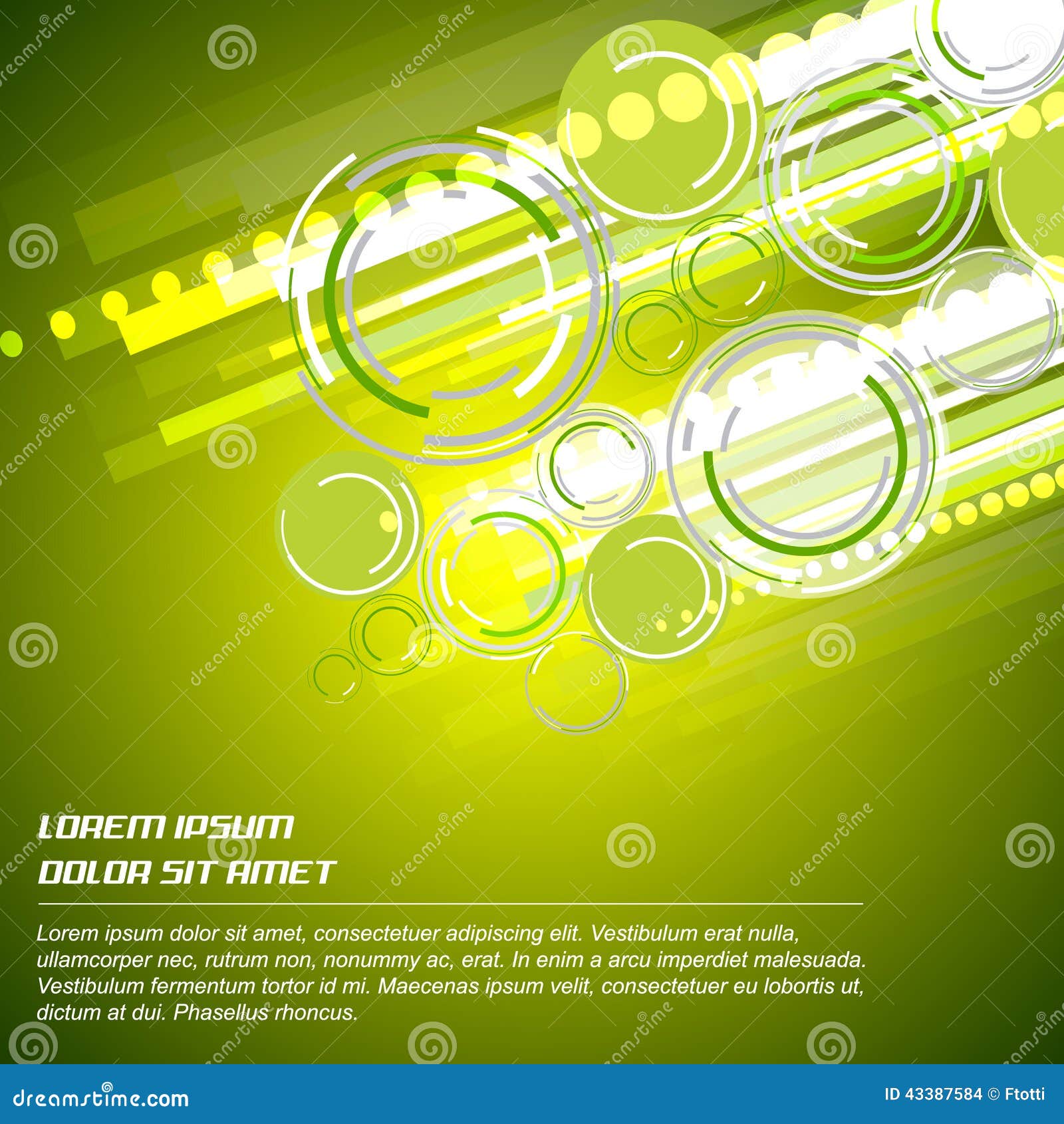 Green Abstract Background with Circular Pattern Stock Vector ...