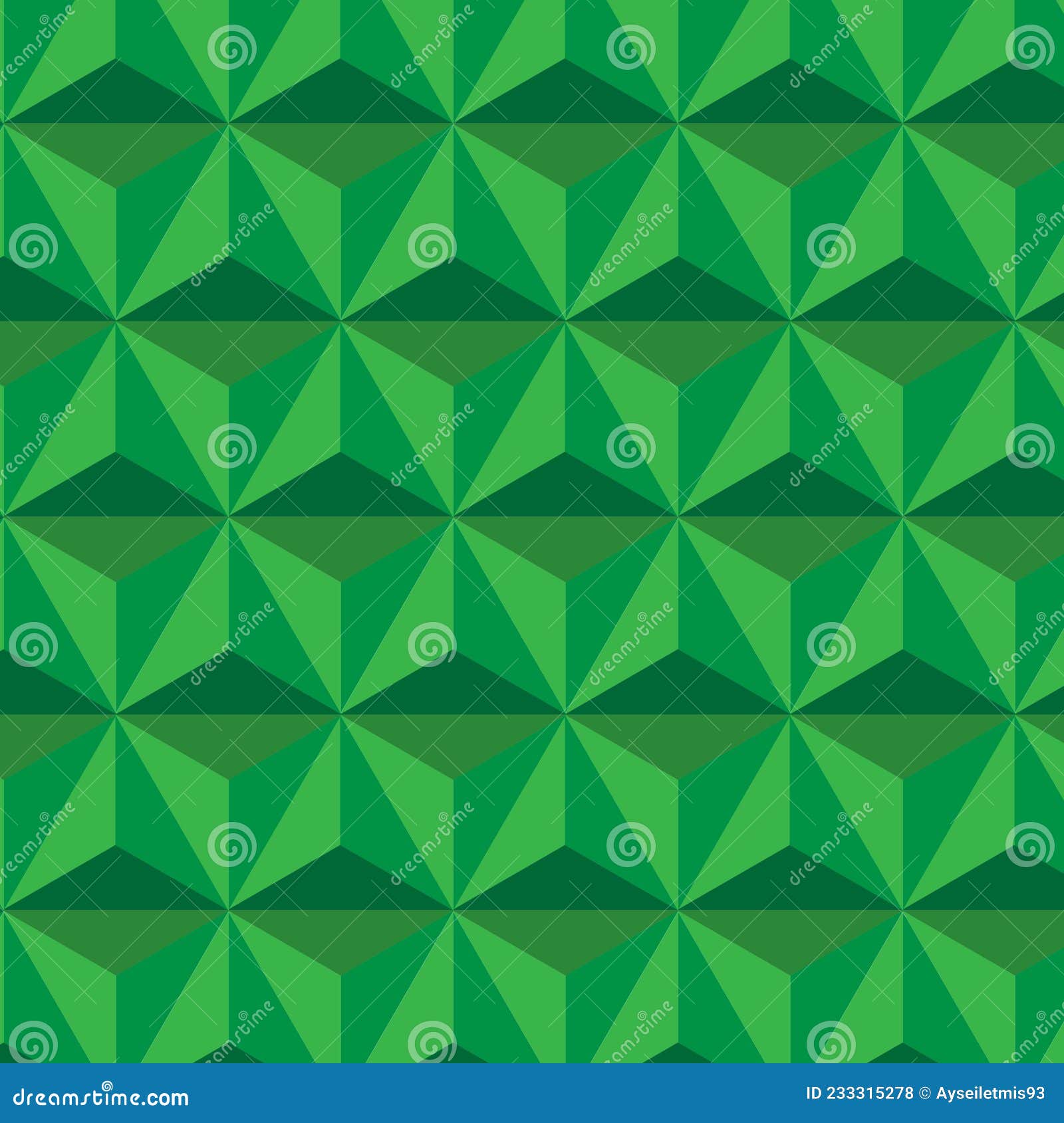 Green Abstract Background. 3D Vector Triangle Pattern Geometry ...