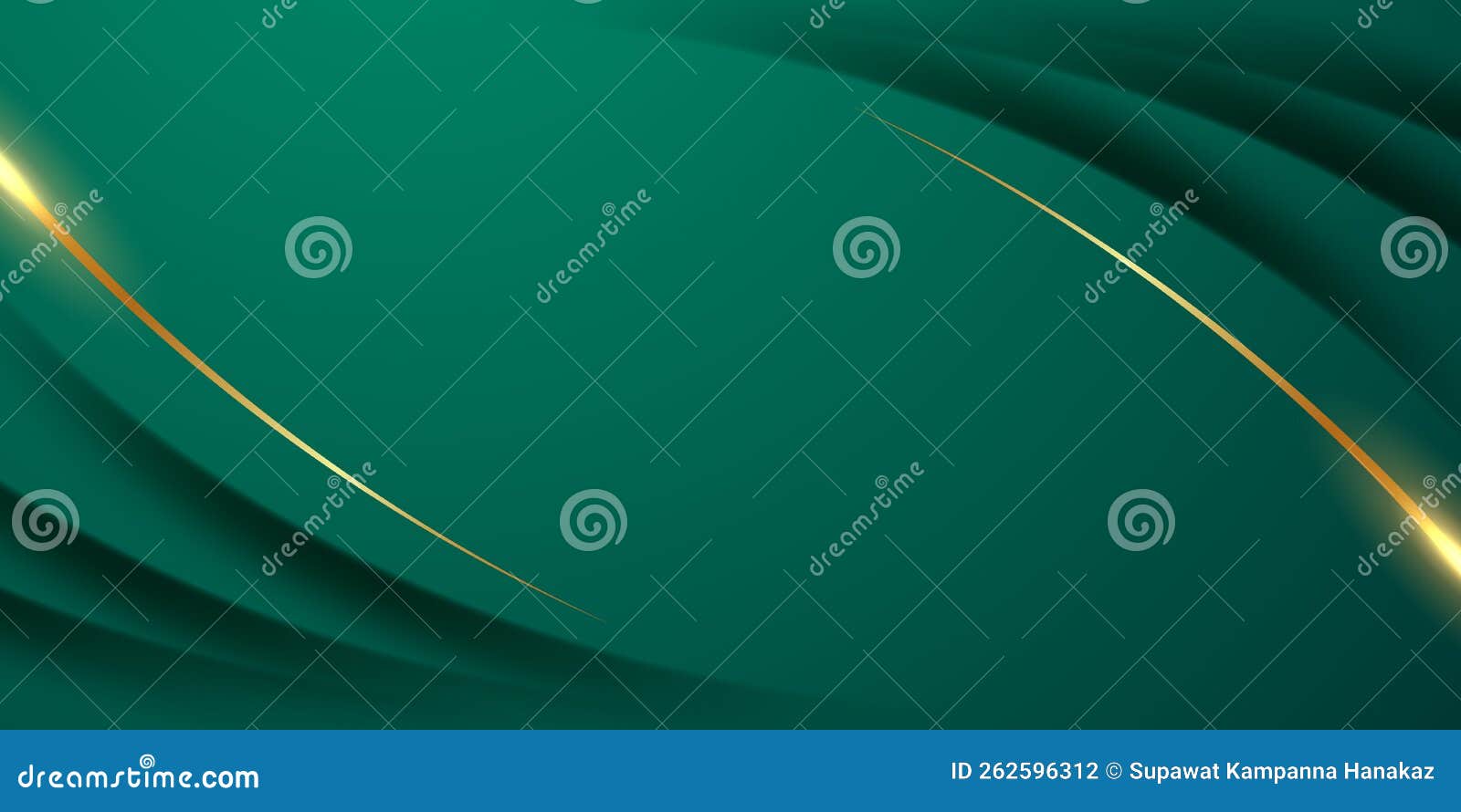 Green Abstract Background Design with Elegant Golden Elements Vector ...