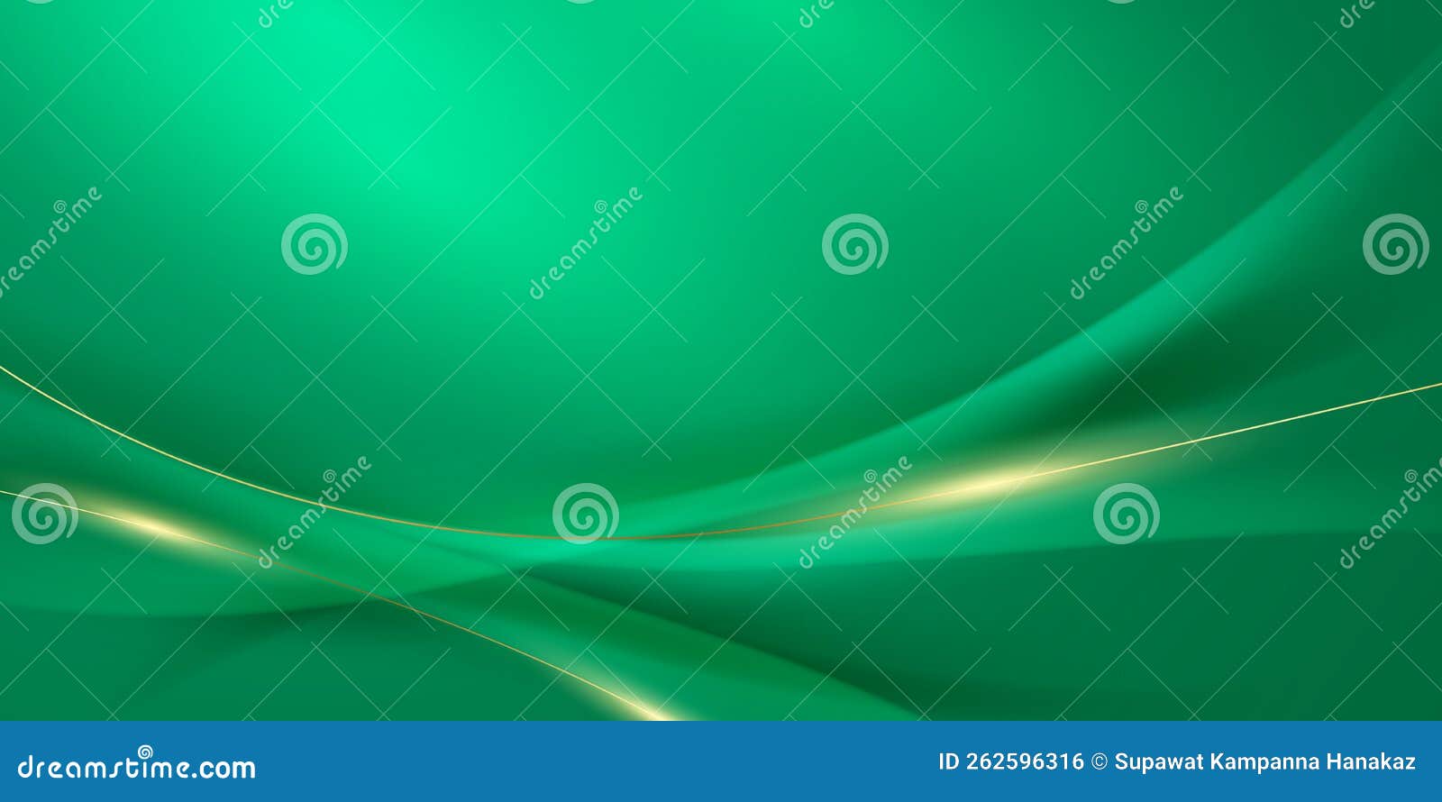 Green Abstract Background Design with Elegant Golden Elements Vector ...