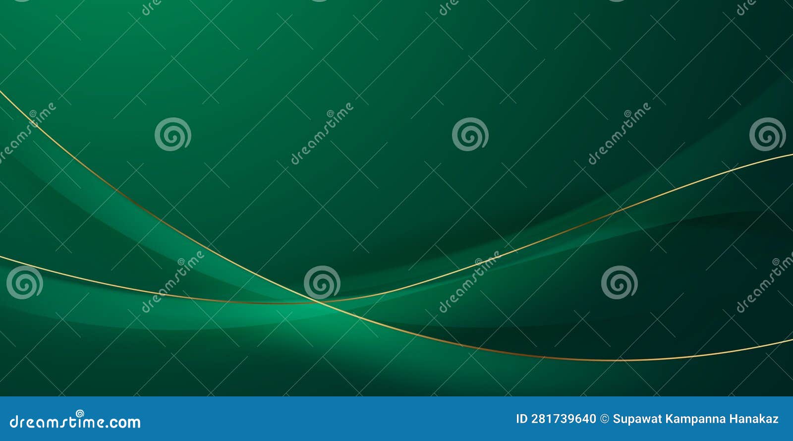 Green Abstract Background Design with Elegant Golden Elements Vector ...