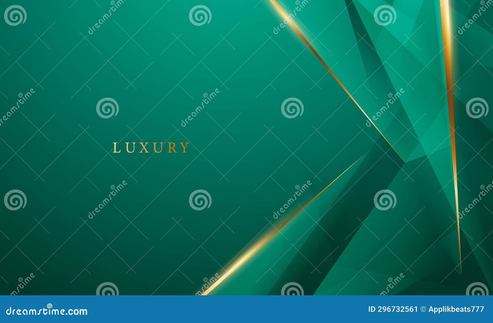 Green Abstract Background Design with Elegant Golden Elements Vector ...