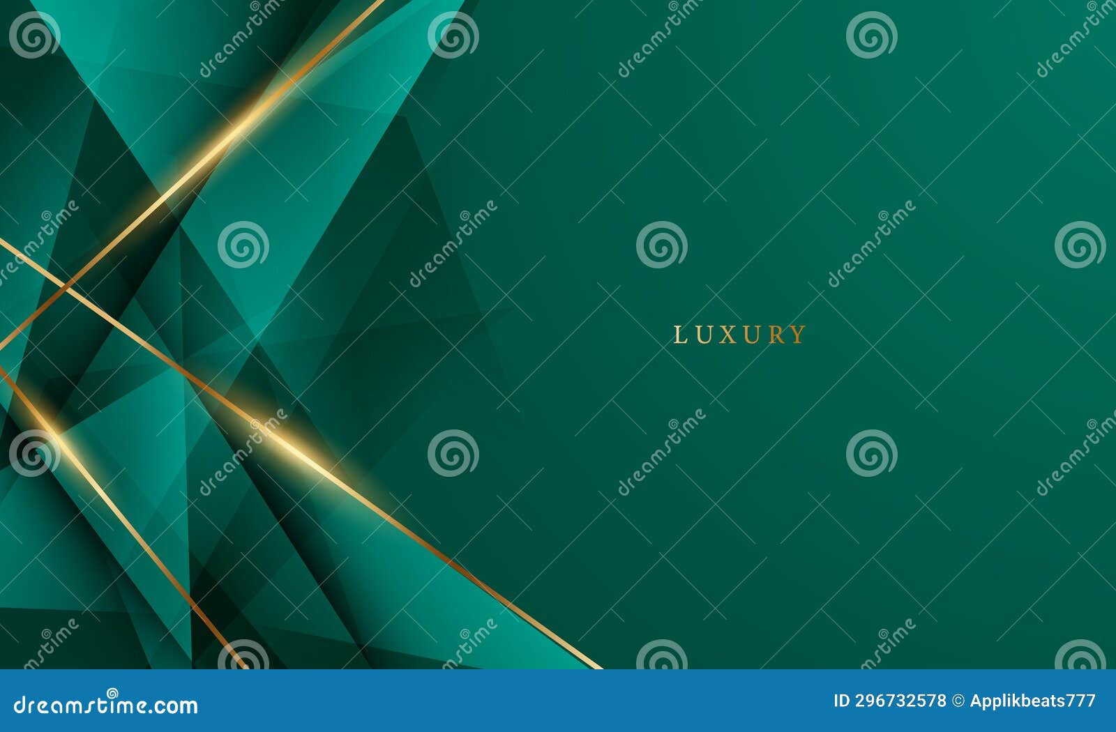Green Abstract Background Design with Elegant Golden Elements Vector ...