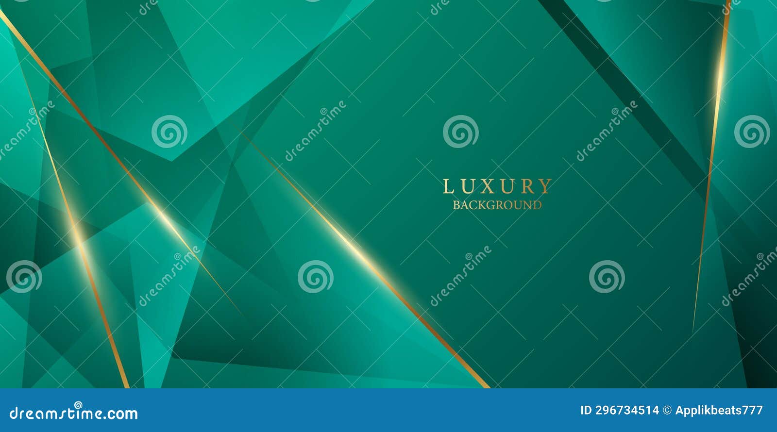 Green Abstract Background Design with Elegant Golden Elements Vector ...