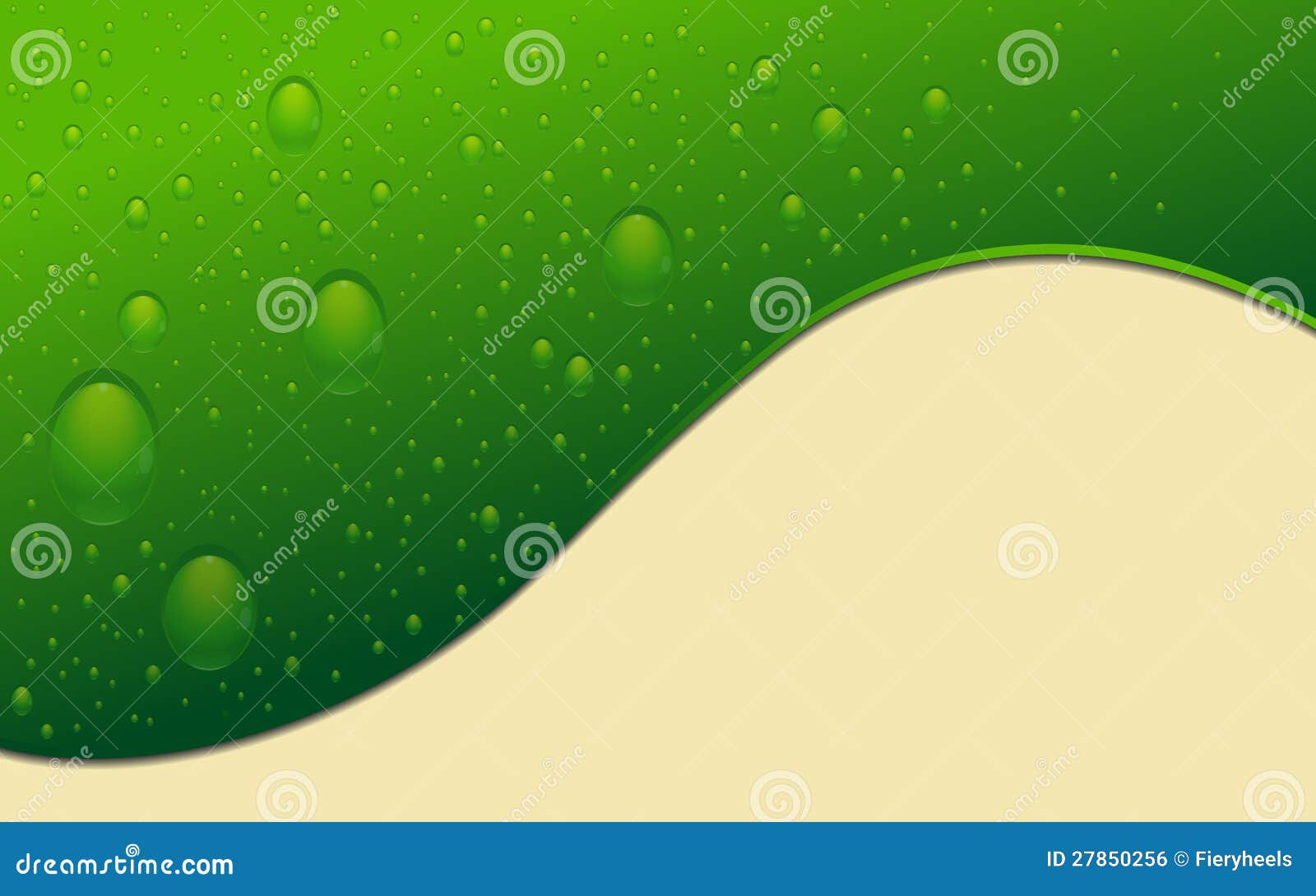 Green Abstract Background with Drops of Water Stock Vector ...