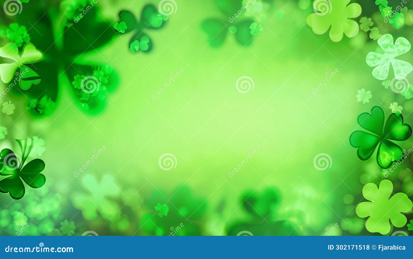 Green Abstract Background with Four-leaf Clover Suitable for Background ...
