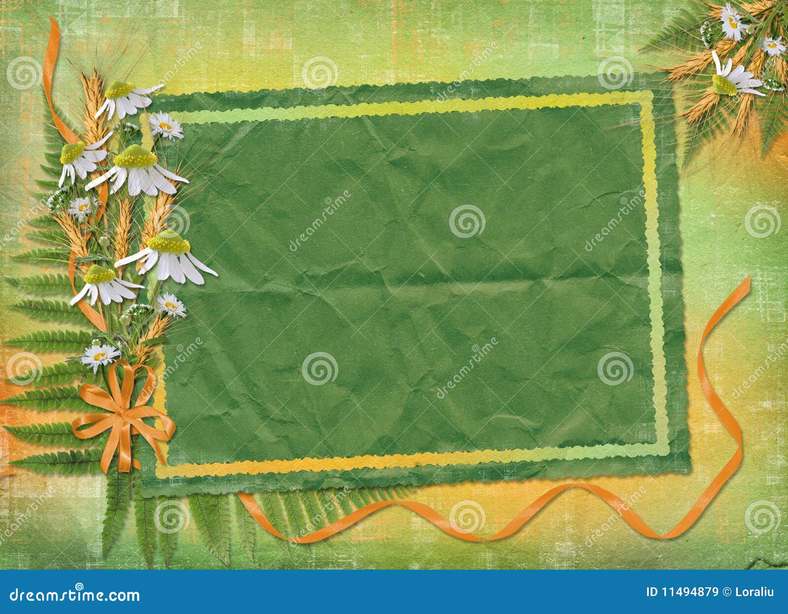 Green Abstract Background with Frame Stock Illustration - Illustration ...