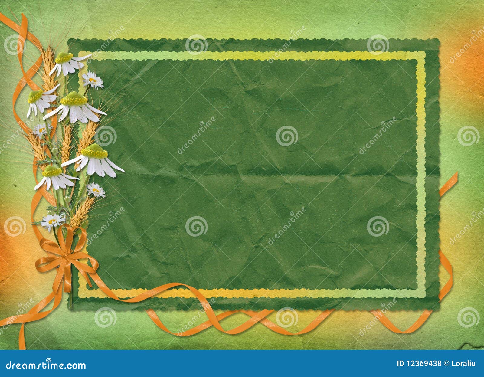 Green Abstract Background with Frame Stock Illustration - Illustration ...