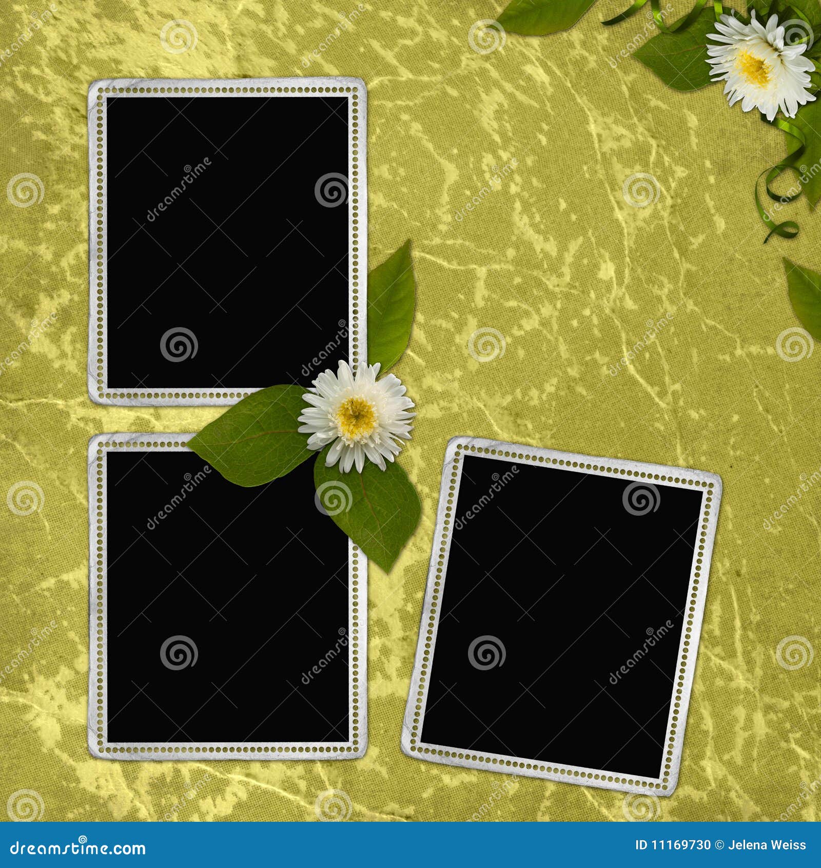 Green Abstract Background with Frames Stock Illustration - Illustration ...