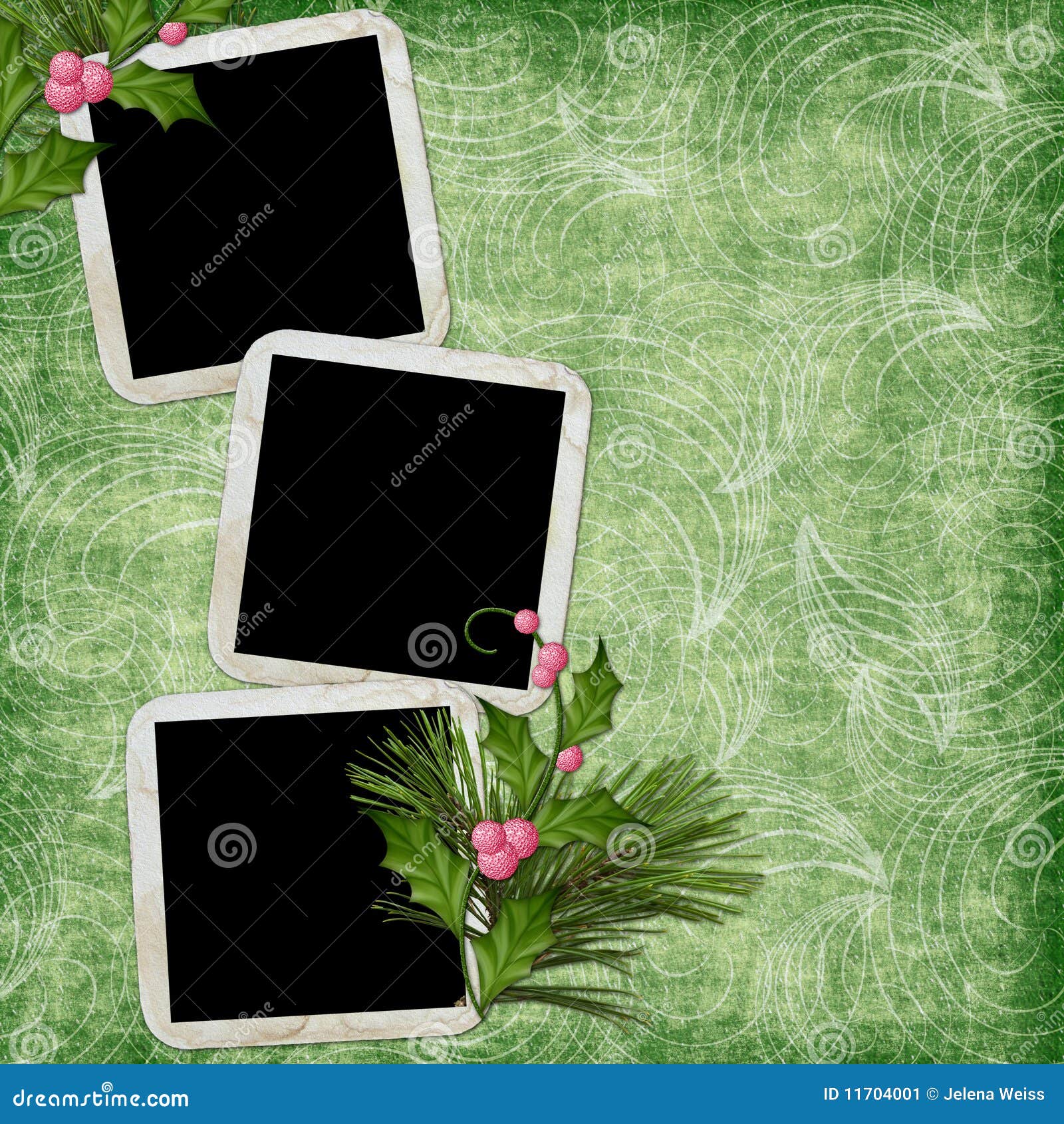 Green Abstract Background with Frames Stock Illustration - Illustration ...
