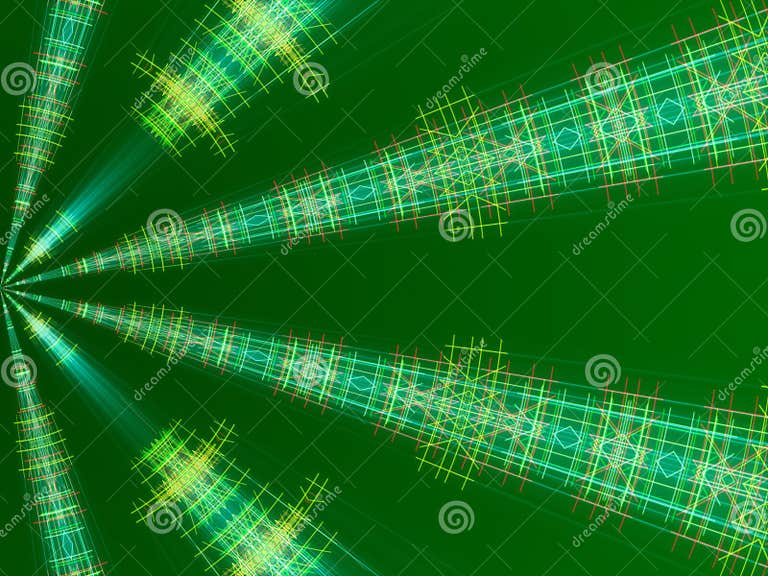 Green Abstract Background, Lines and Light Stock Illustration ...