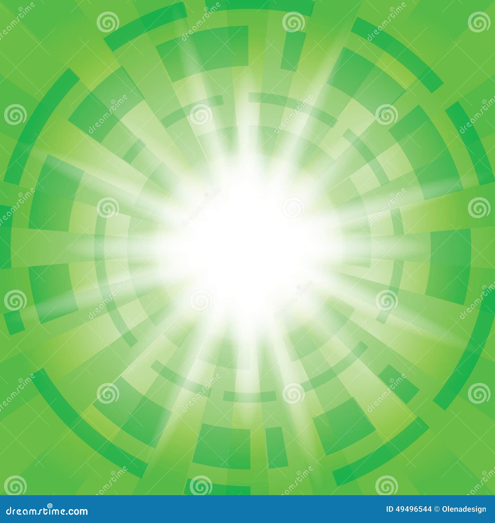 Green Abstract Vector Background with Radial Abstractions Stock Vector ...