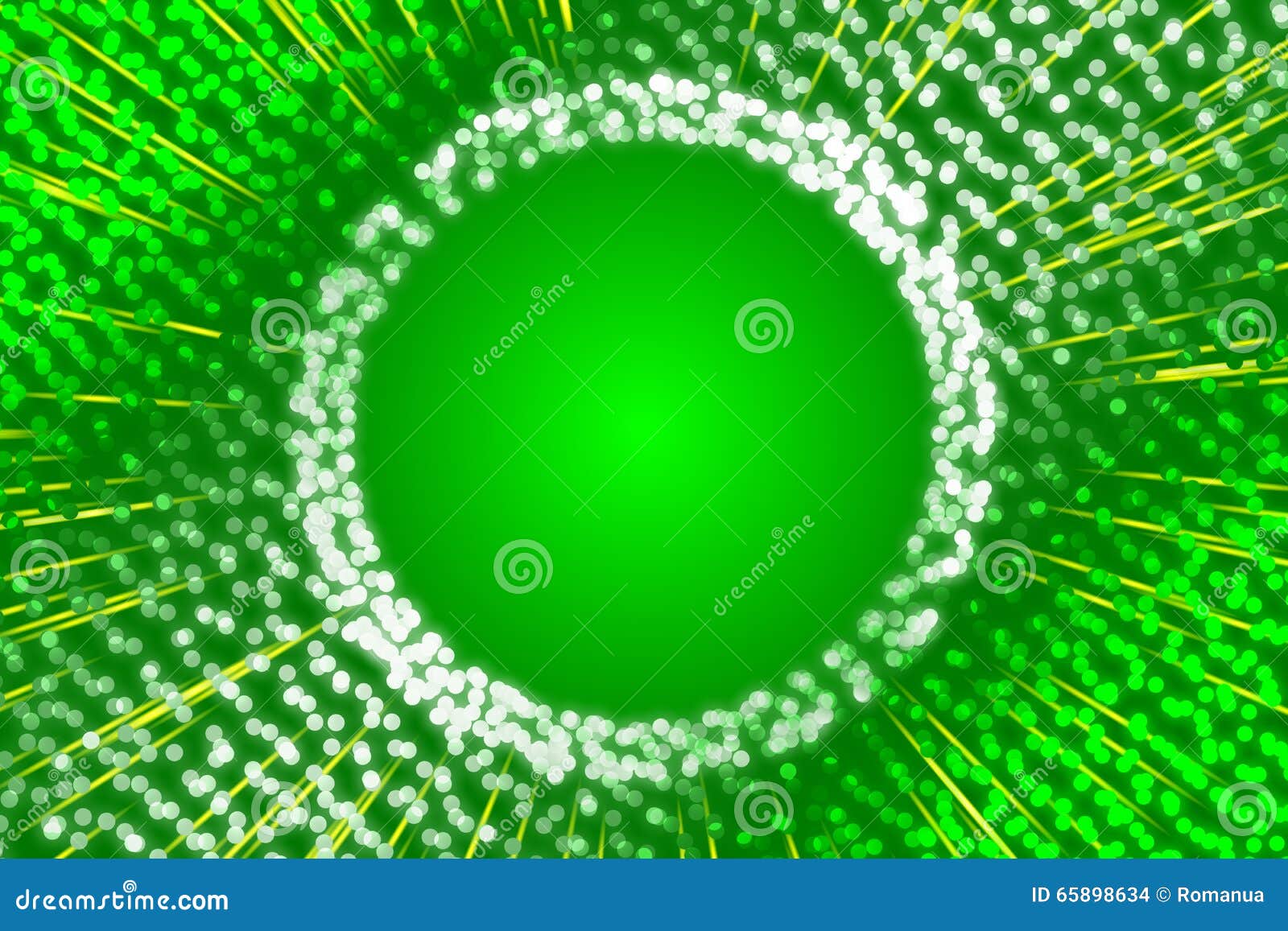 Green Abstract Background, Ray and Particle Stock Illustration ...