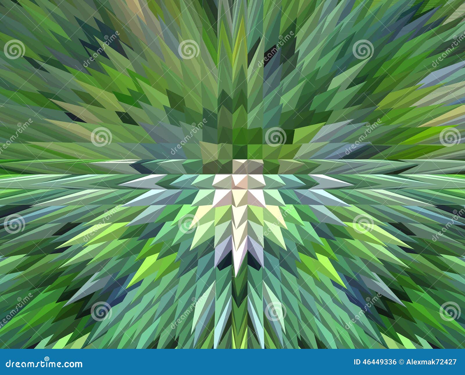 Green Abstract Background with Sharp Thorns Stock Illustration ...